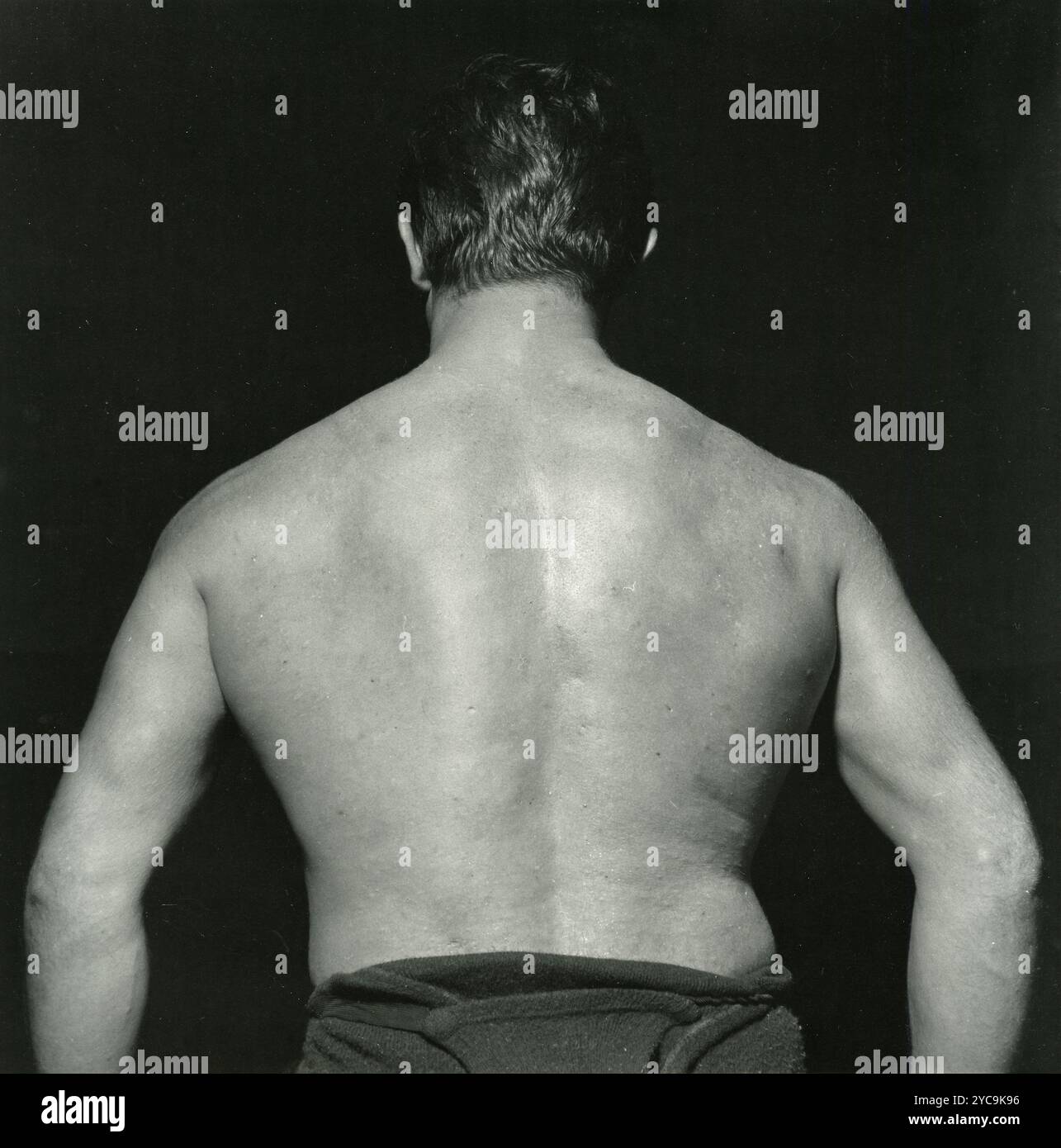The back of a Soviet heavyweight freestyle professional wrestler ...