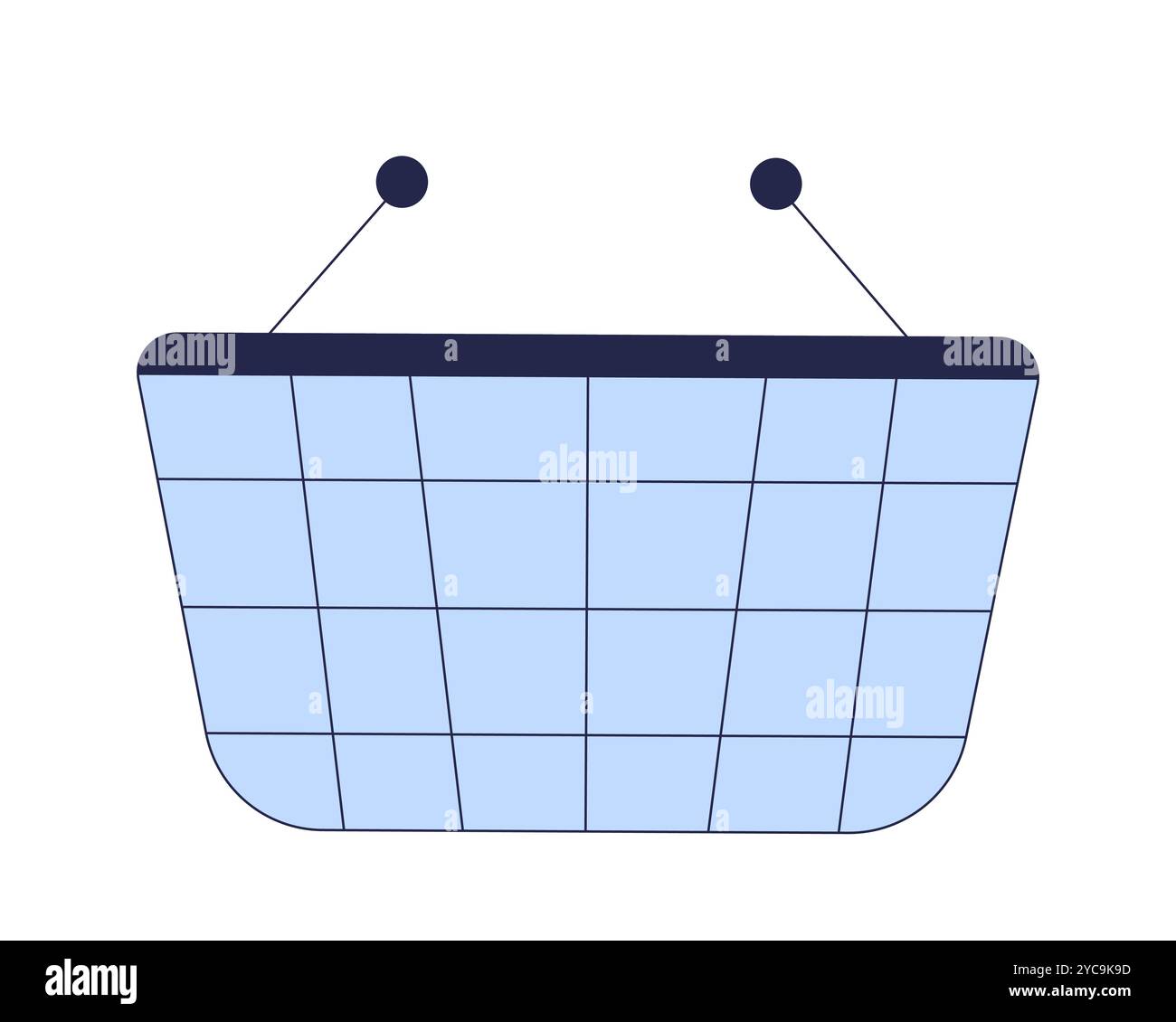 Shopping basket empty 2D cartoon object Stock Vector Image & Art - Alamy