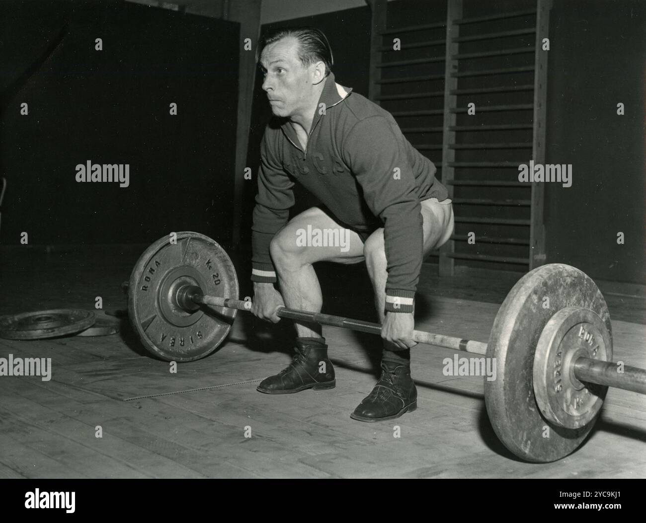 Soviet weightlifter Vladimir Stogov, 1950s Stock Photo - Alamy