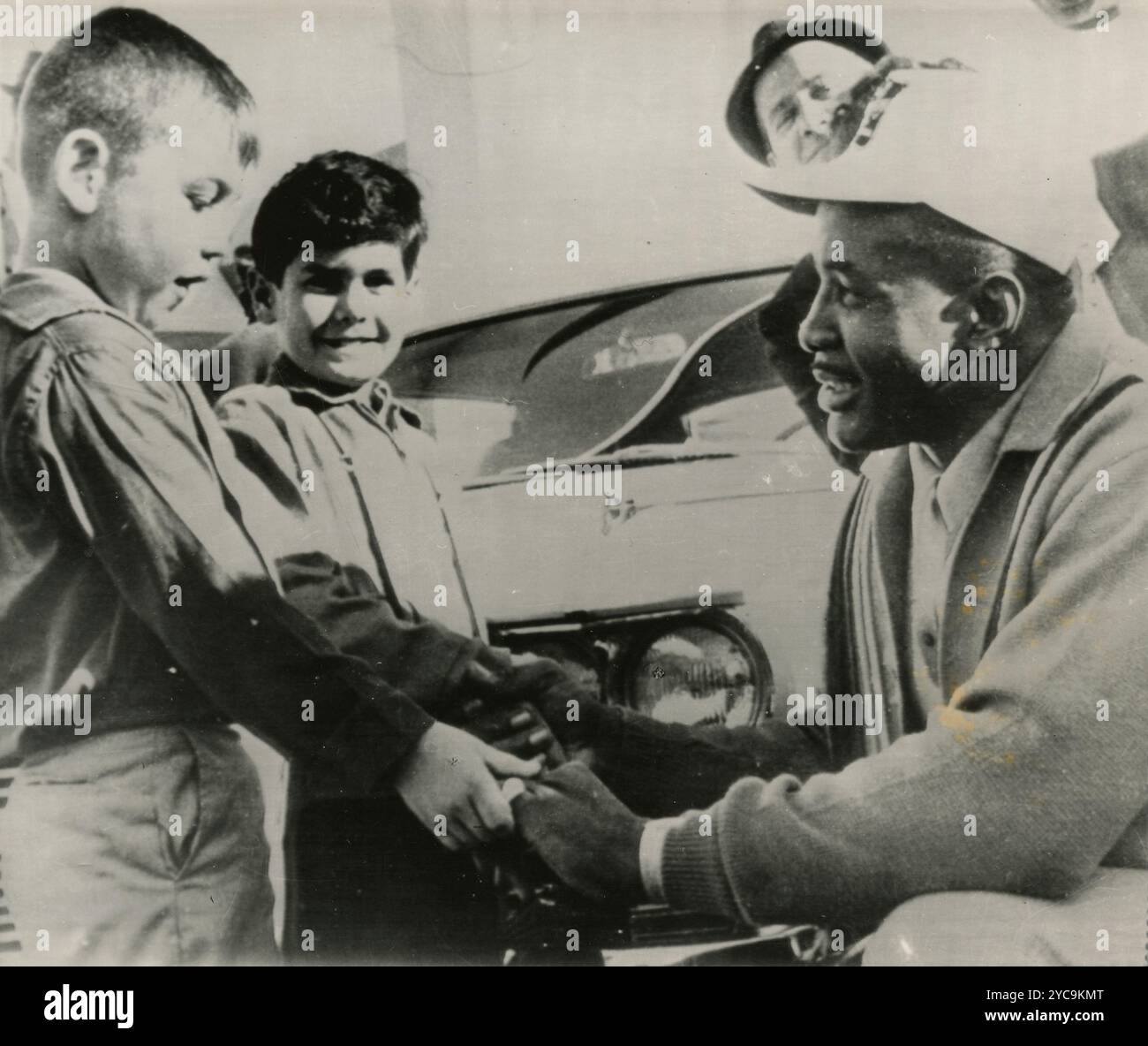 American professional boxer Sonny Liston with children, 1964 Stock ...