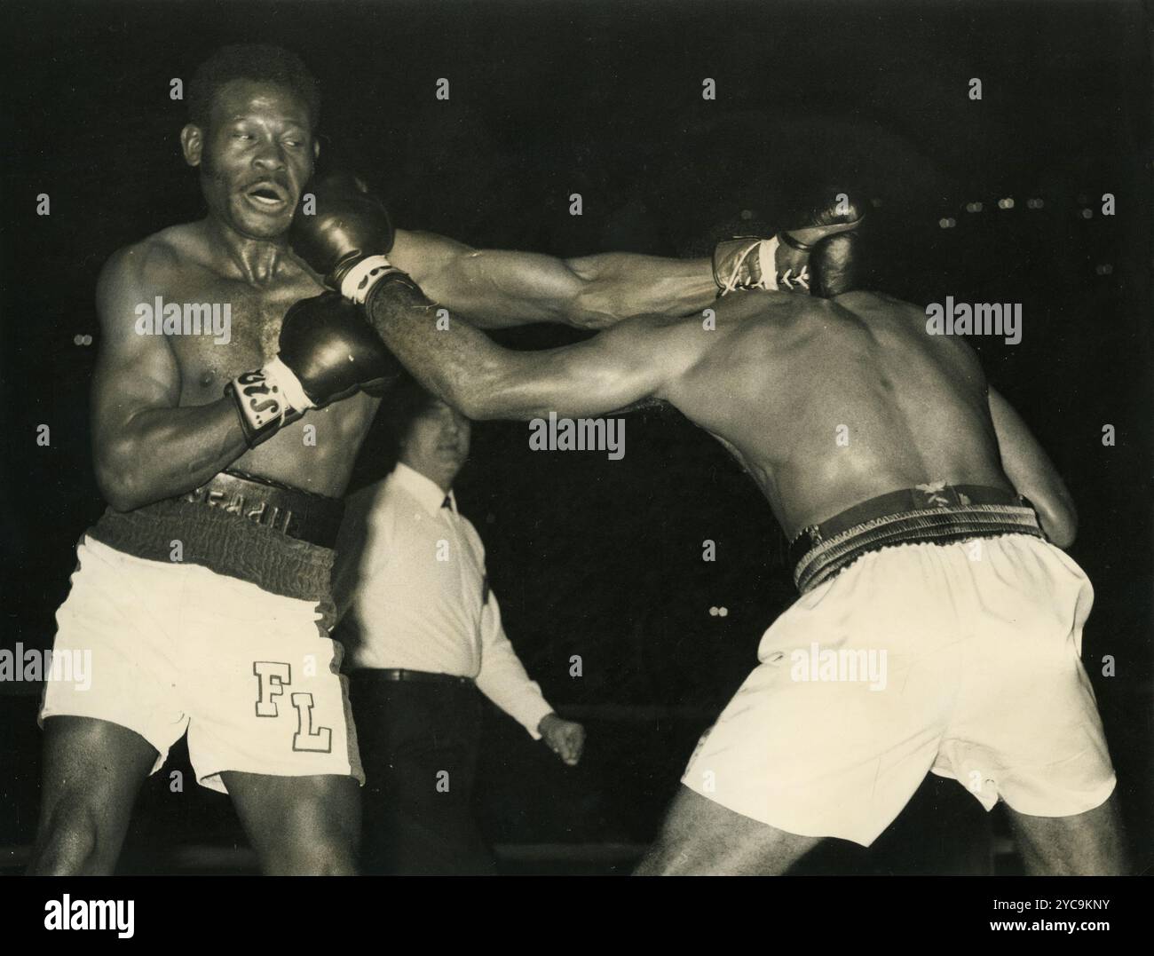 American professional boxer Freddie Little, 1950s Stock Photo - Alamy