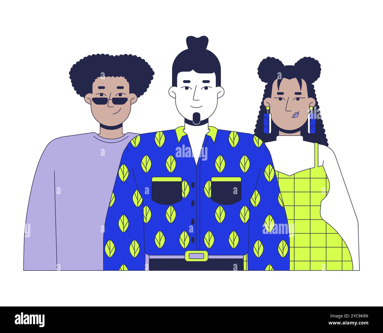 Business casual team members 2D cartoon characters Stock Vector Image ...