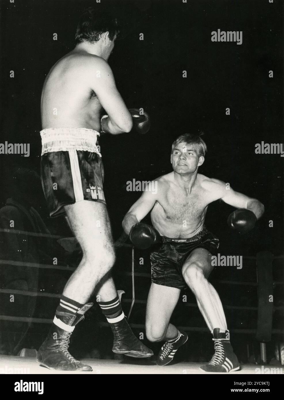 German professional boxer Jurgen Blin and Italian Giulio Saraudi during ...