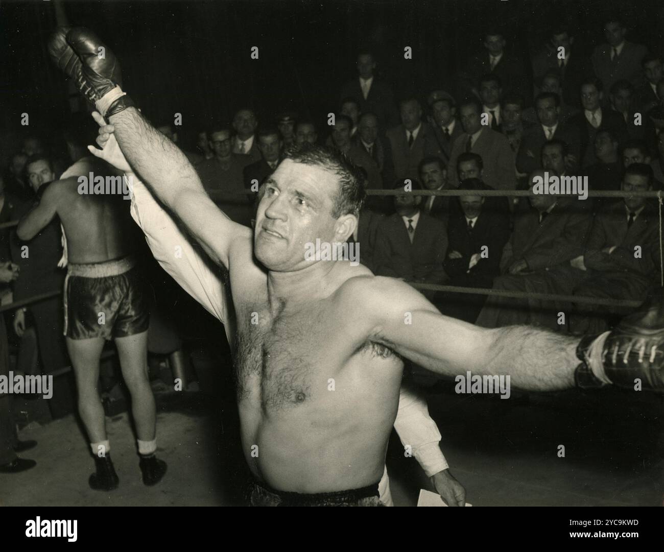 Italian professional boxer Uber Bacilieri, 1950s Stock Photo - Alamy