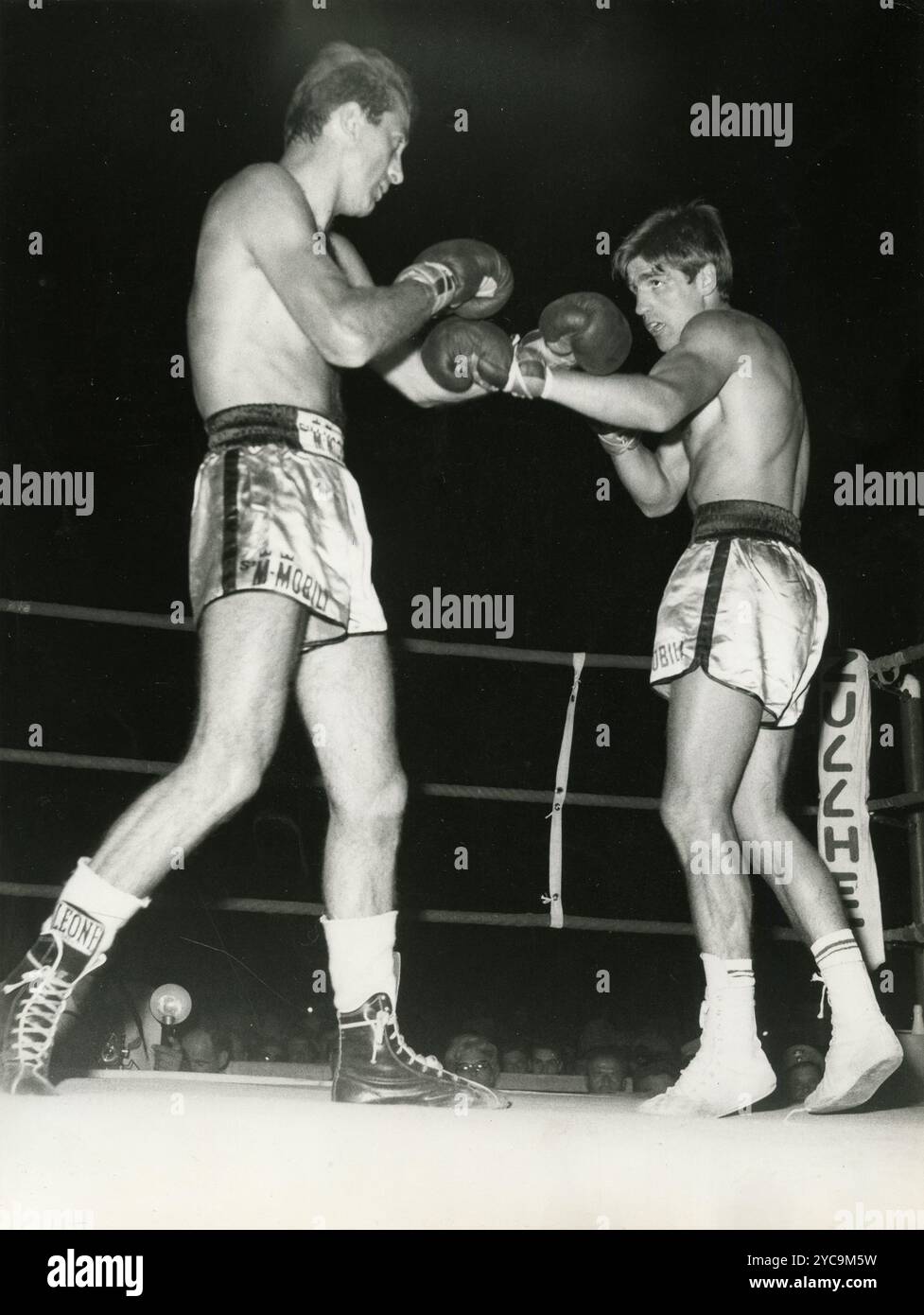 Italian professional boxer Nino Benvenuti and Alfredo Parmeggiani ...