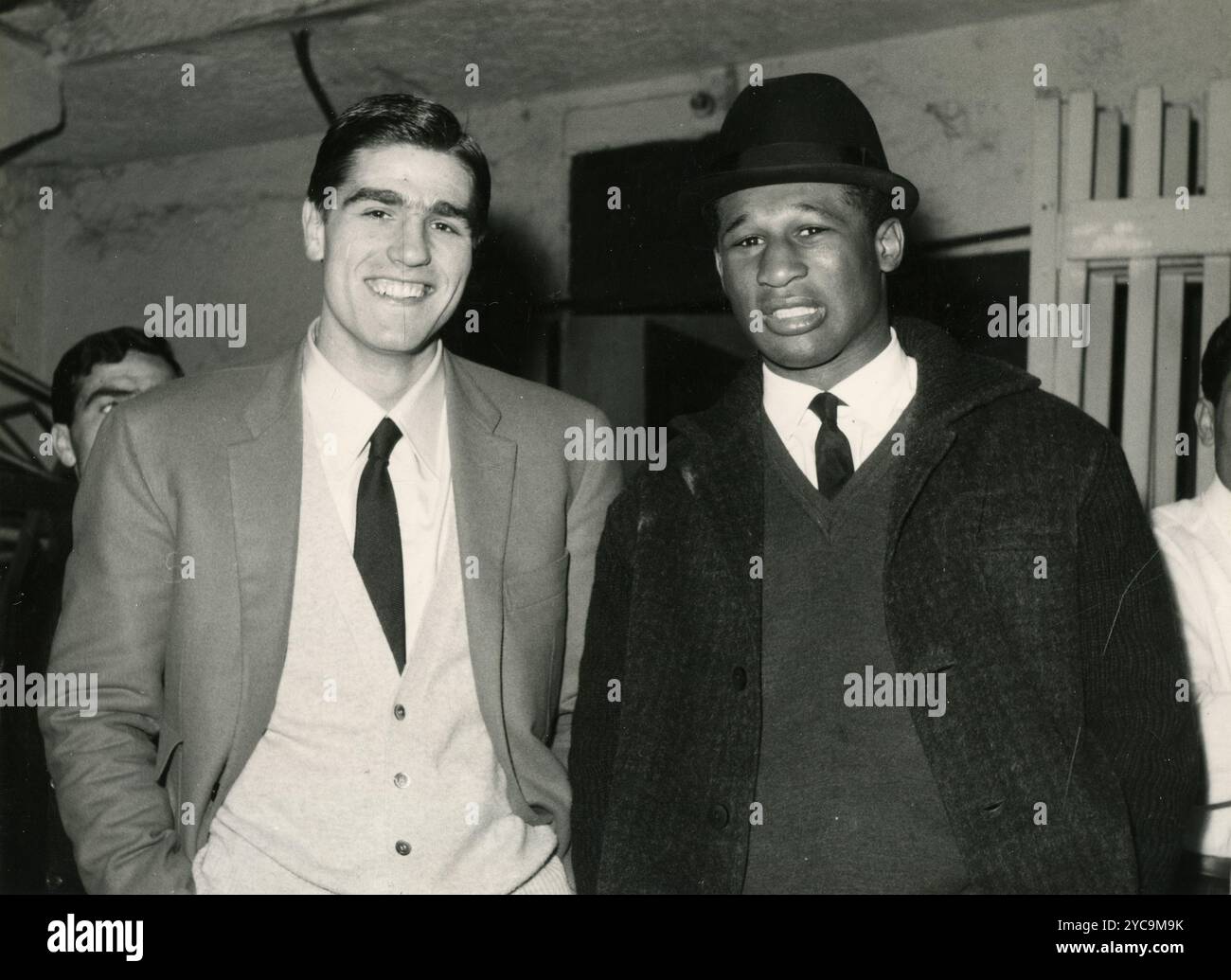 Italian professional boxer Nino Benvenuti and Ted Wright, Italy 1960s Stock Photo - Alamy