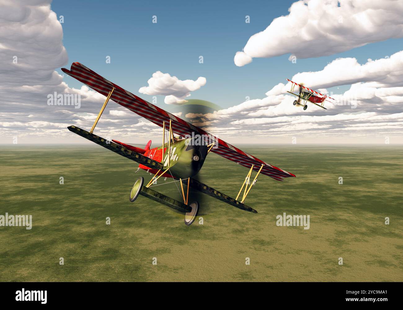 Ww1 planes landscape hi-res stock photography and images - Alamy