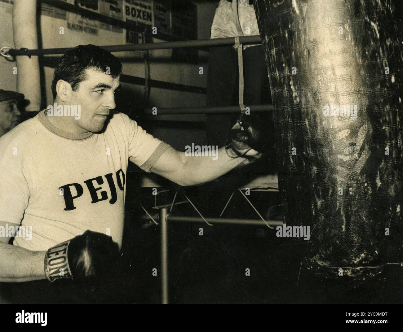 Italian professional boxer Piero Tomasoni, 1950s Stock Photo - Alamy
