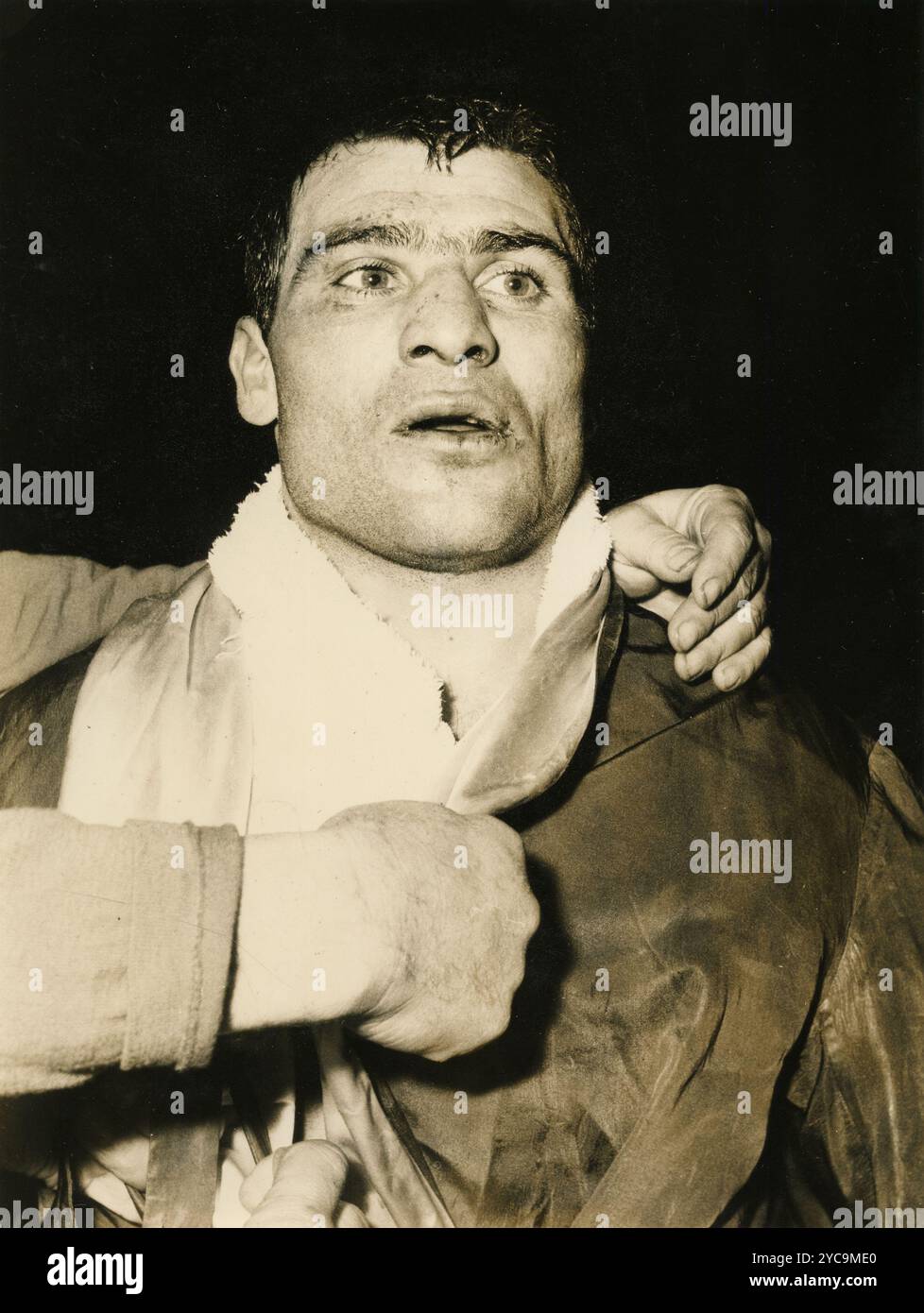 Italian professional boxer Domenico Tiberia, 1950s Stock Photo - Alamy