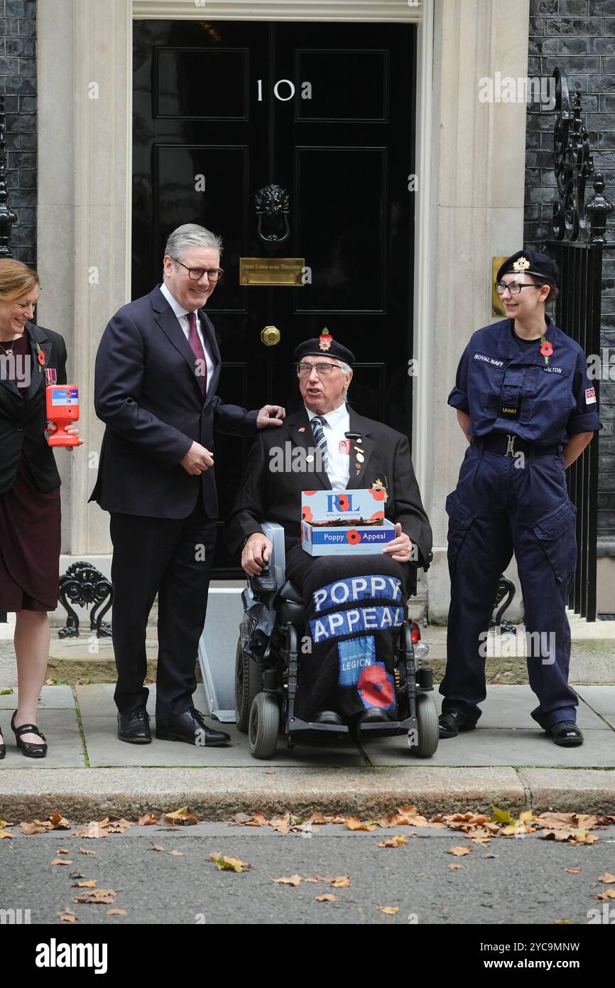 Prime Minister Sir Keir Starmer, with members of the armed forces and ...