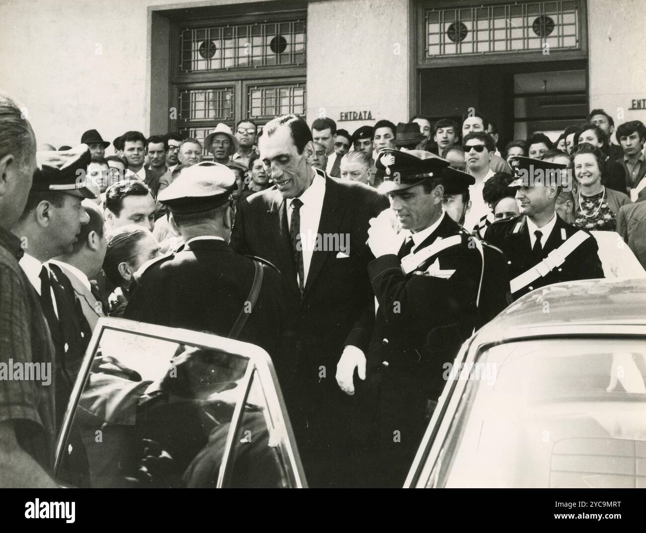 Italian professional boxer Primo Carnera visiting his parents at ...