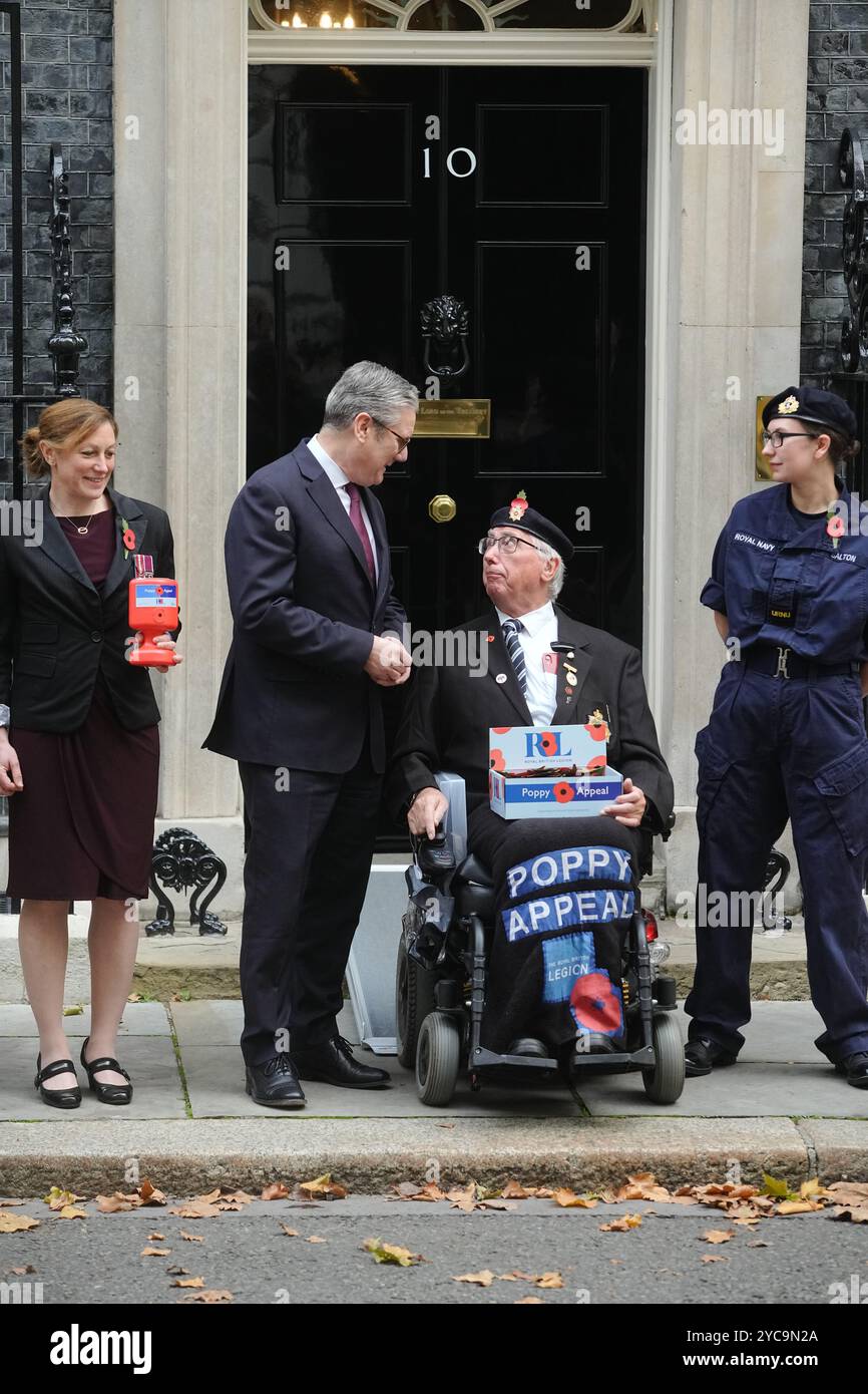 Prime Minister Sir Keir Starmer, with members of the armed forces and ...