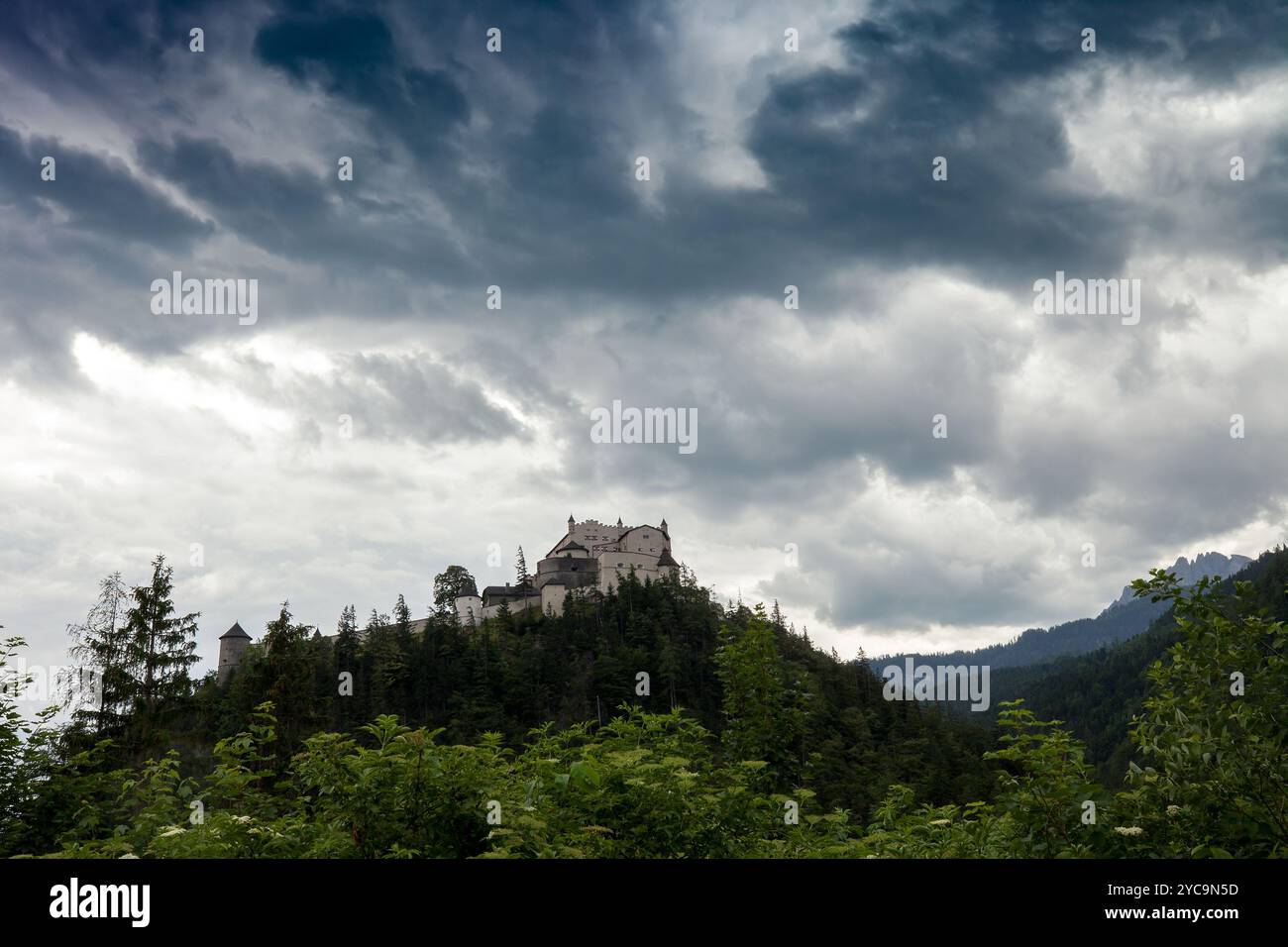 Old witch castle on mountain hi-res stock photography and images - Alamy