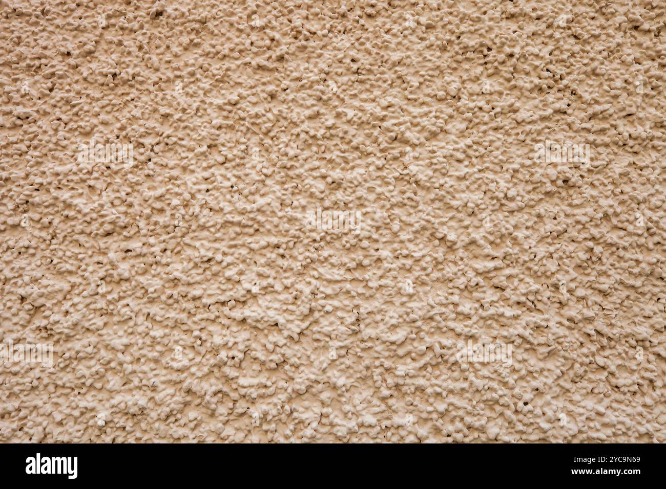 Texture beige pebble dash stucco facade. House wall yellow grainy ...