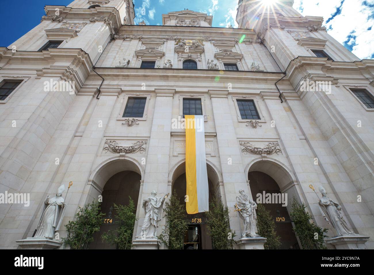 Old Salzburg Cathedral of Saints Rupert and Vergilius with three ...