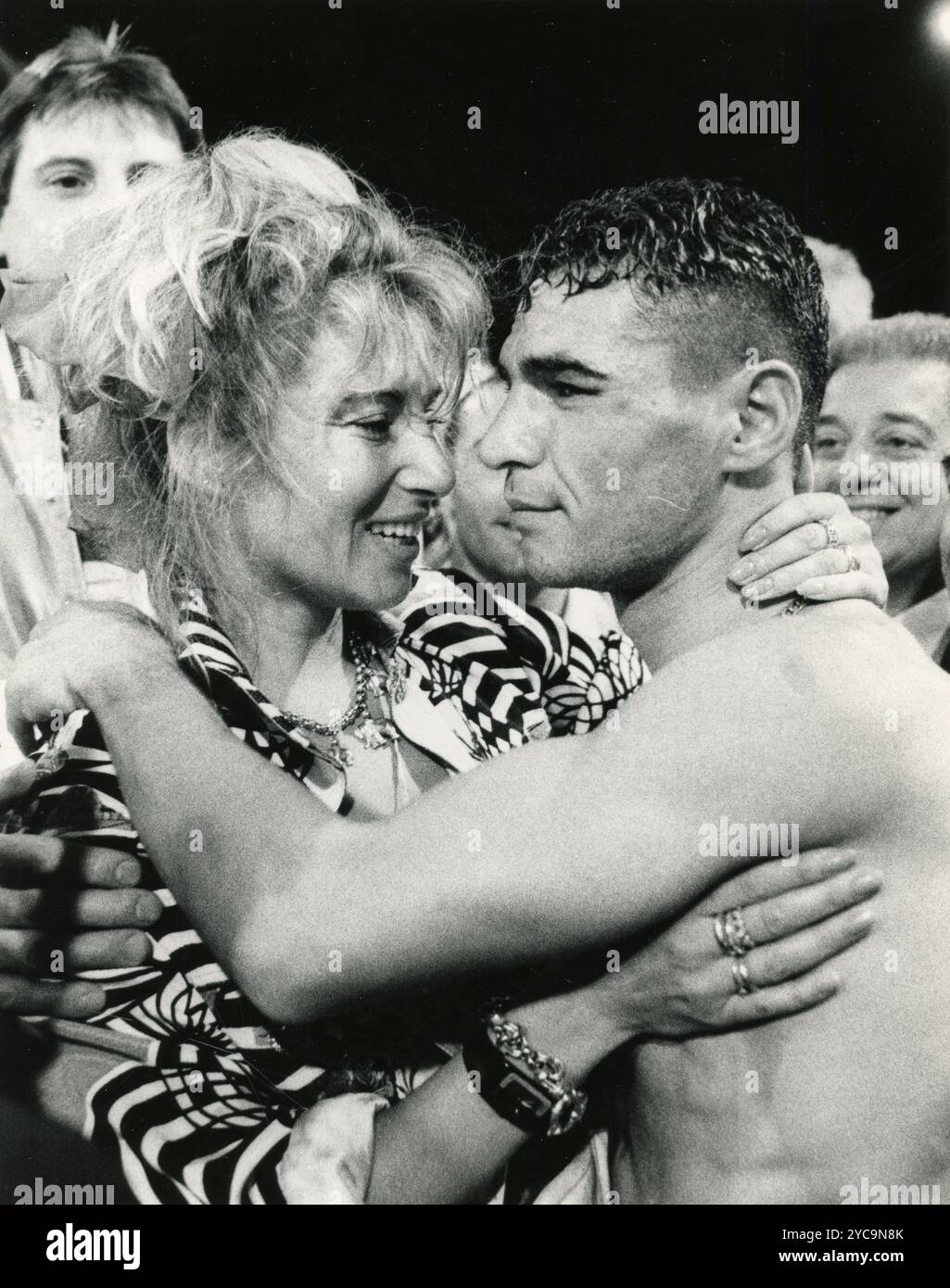 Italian professional boxer Giovanni Parisi and his wife Lenka, 1990s ...