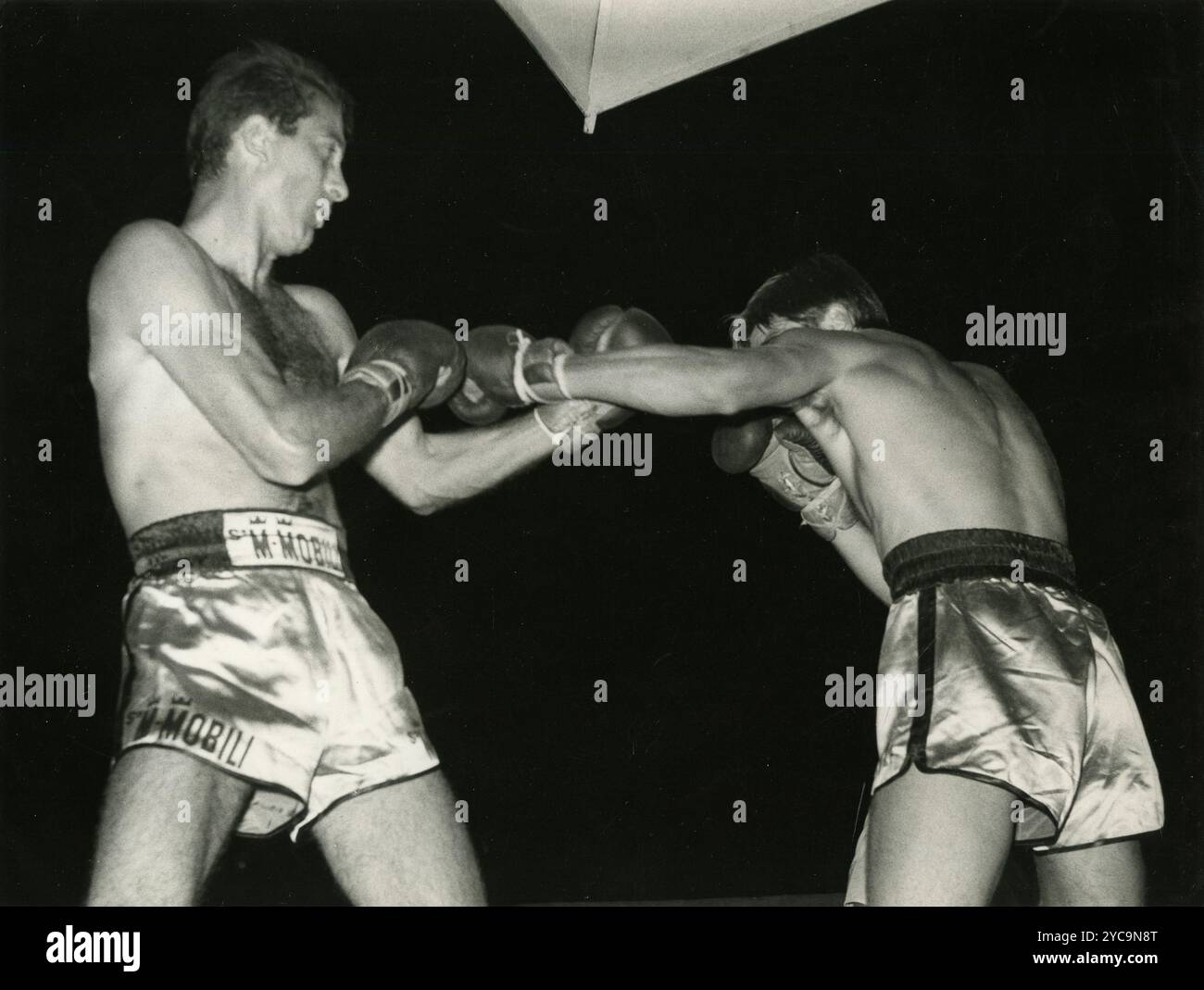 Italian professional boxer Nino Benvenuti and Alfredo Parmeggiani ...