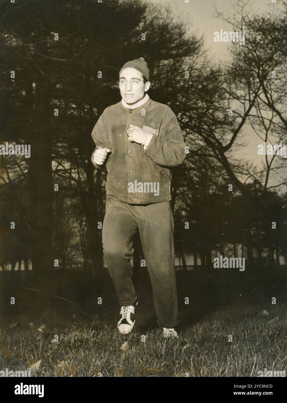 Italian professional boxer Rocco Mazzola training, 1959 Stock Photo - Alamy