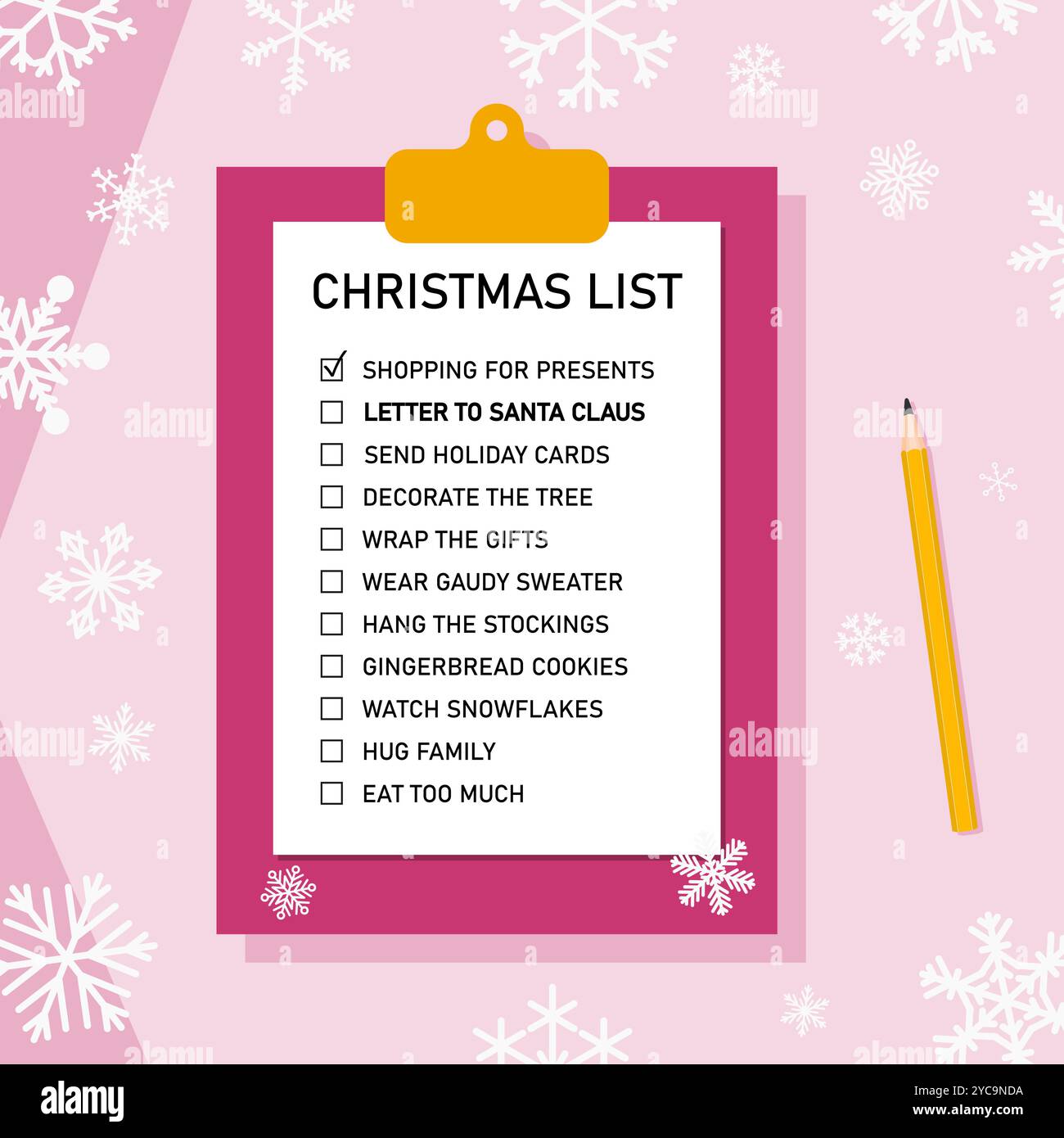 Seasonal checklist Stock Vector Images - Alamy
