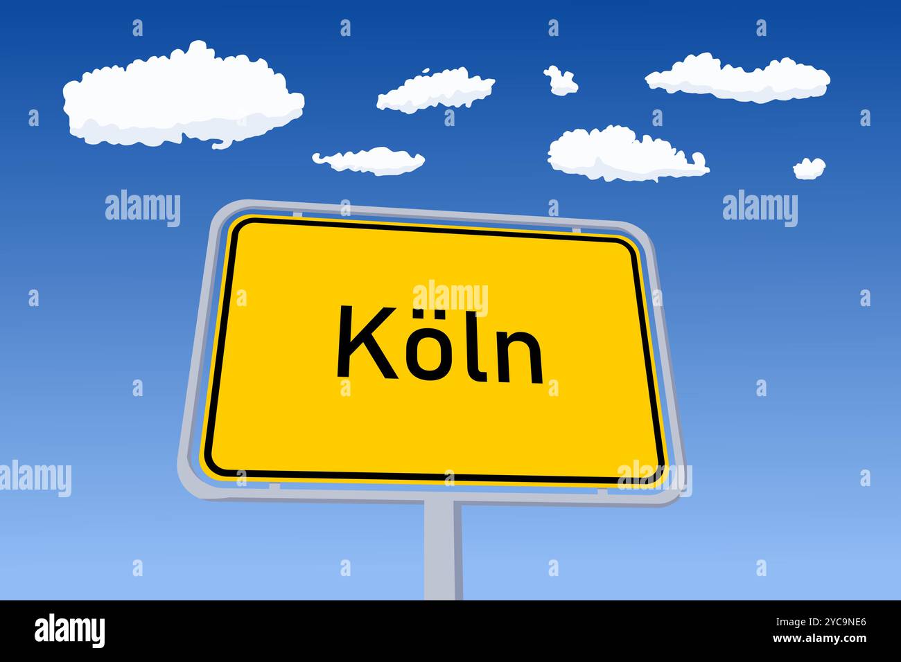 Koln (Cologne) city sign in Germany. City name welcome road sign vector ...
