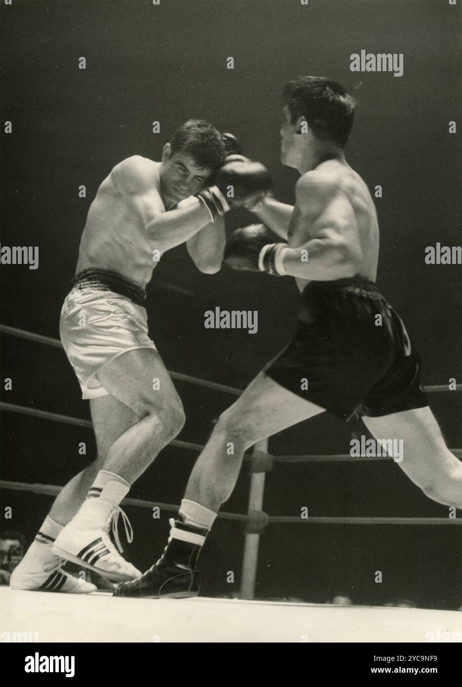 French professional boxers Joseph Gonzales and Hernandez, 1965 Stock ...