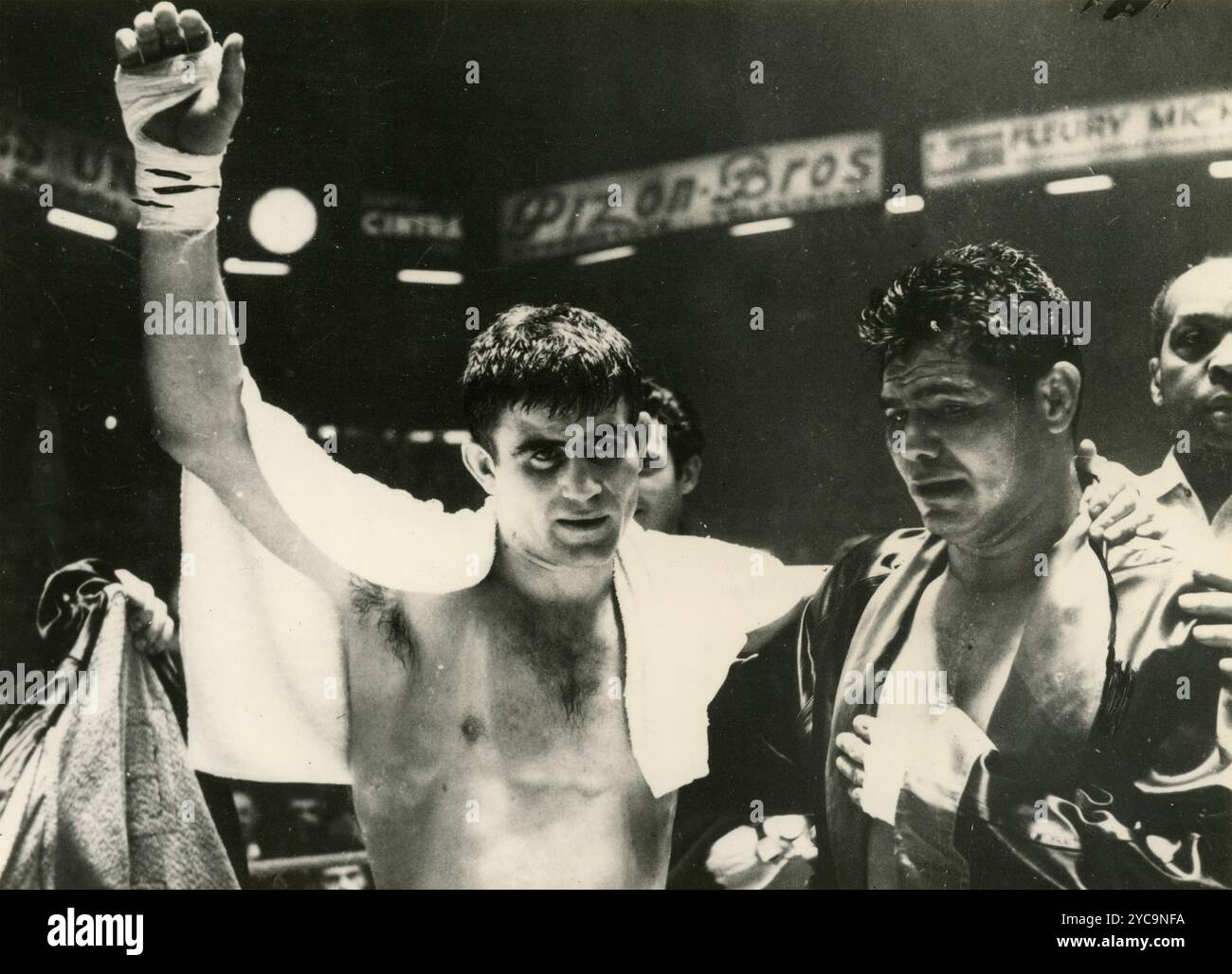 French professional boxers Joseph Gonzales and American Tony Montano ...