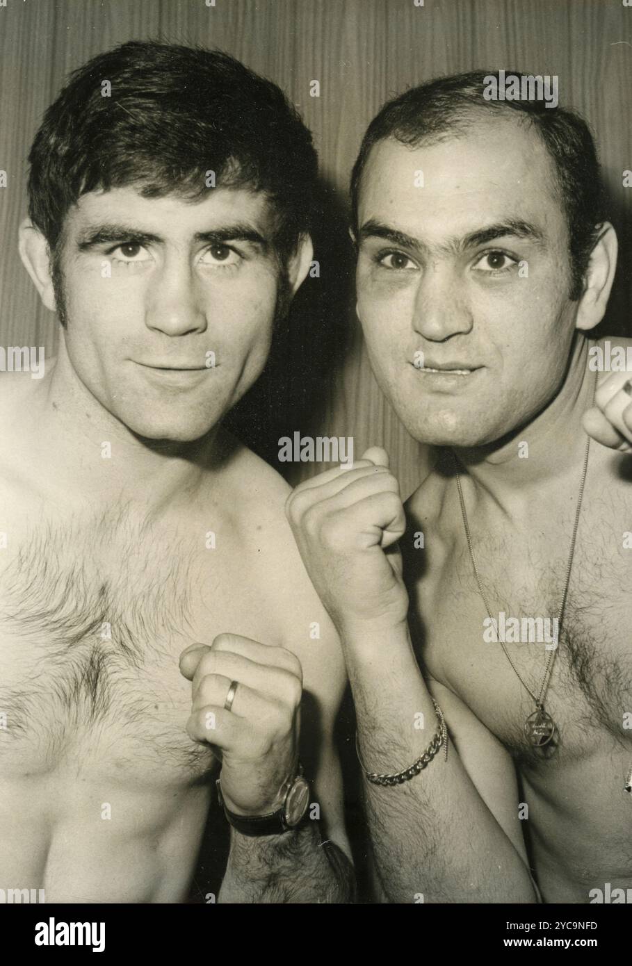 French professional boxers Joseph Gonzales and Moroccan Nessim Cohen ...