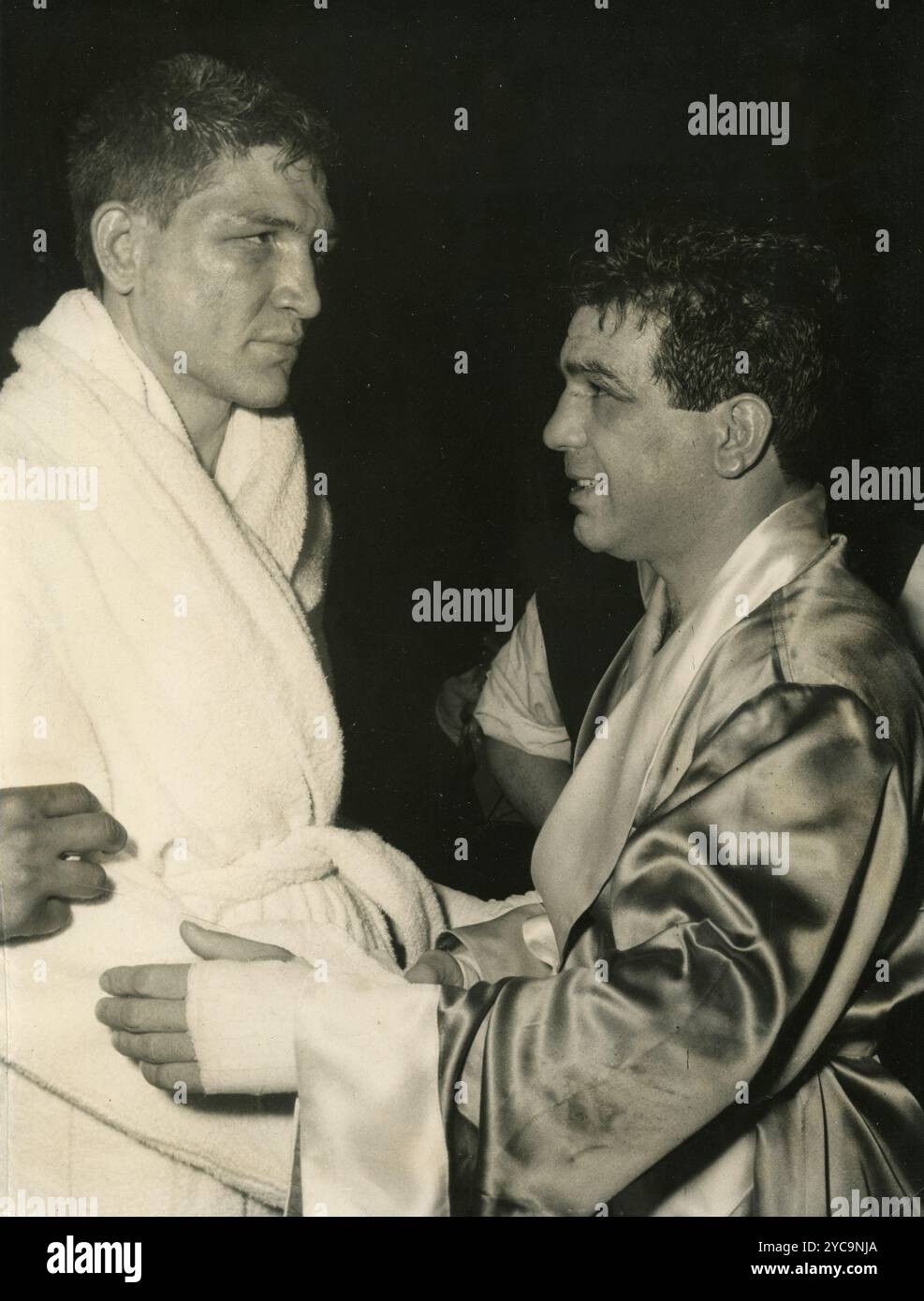 Italian professional boxer Duilio Loi and American Billy Collins, Italy ...