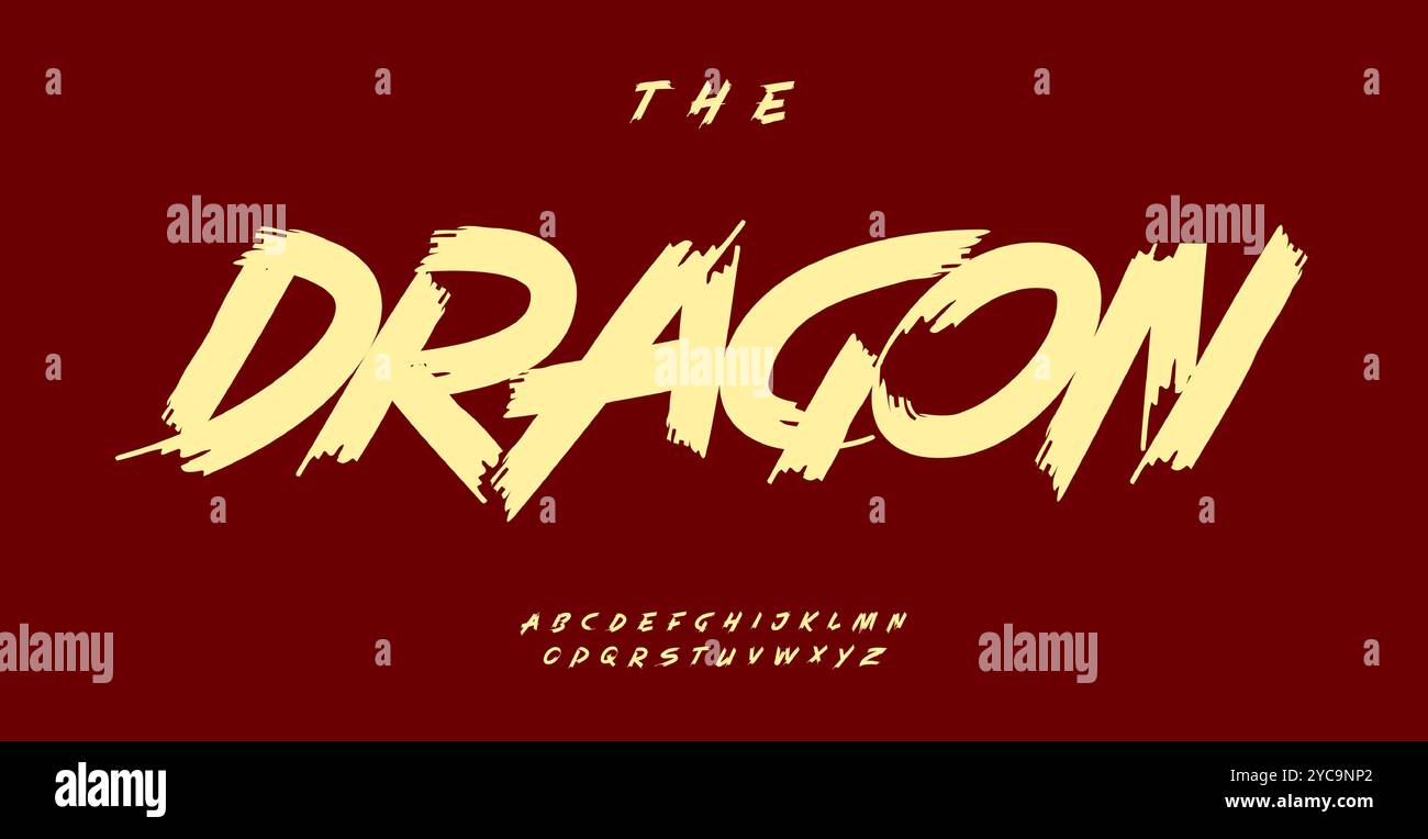 Bold brushstroke font, dynamic script letters, edgy graffiti style font ...