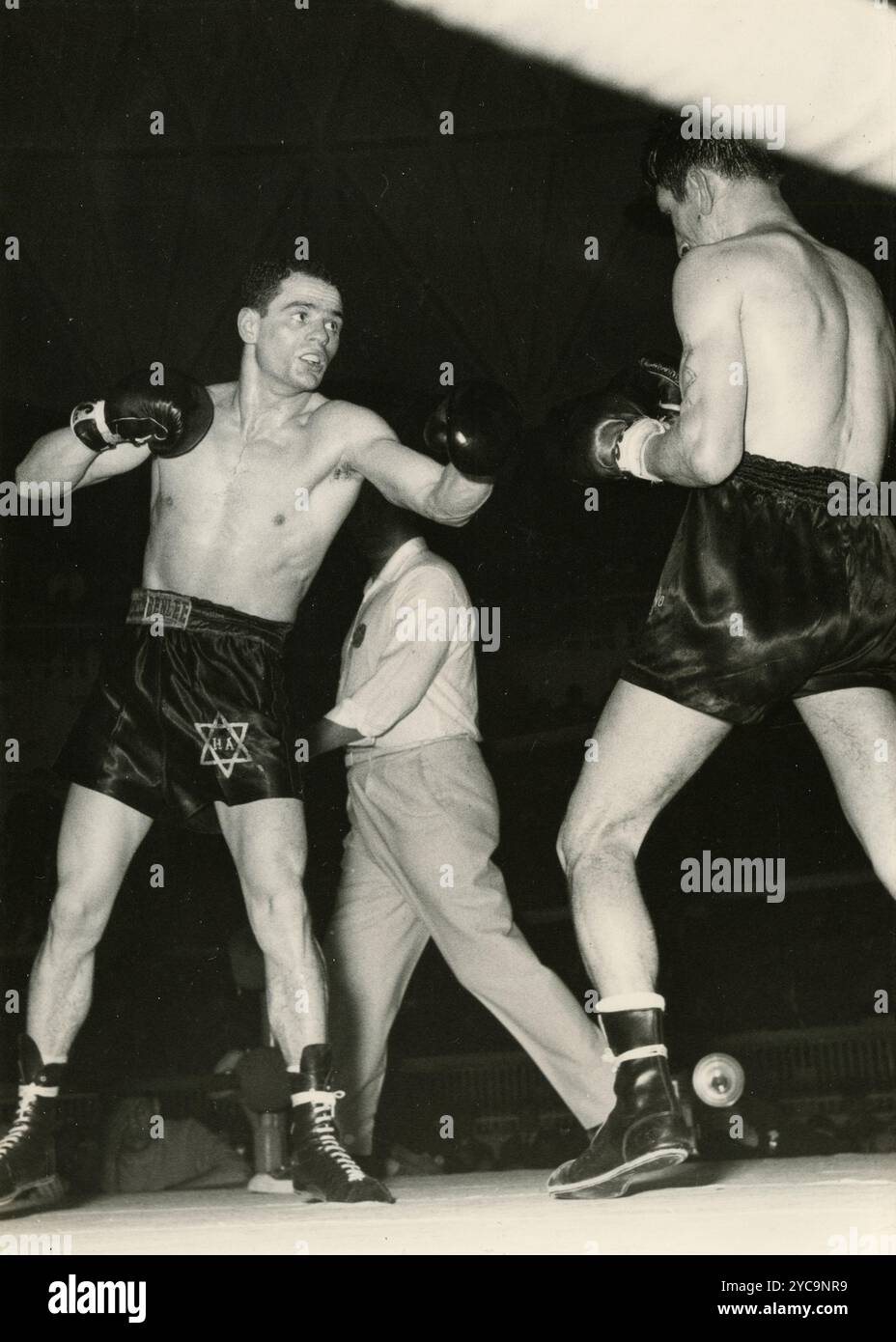 French professional boxer Alphonse Halimi and Jose Luis Martinez, Italy ...