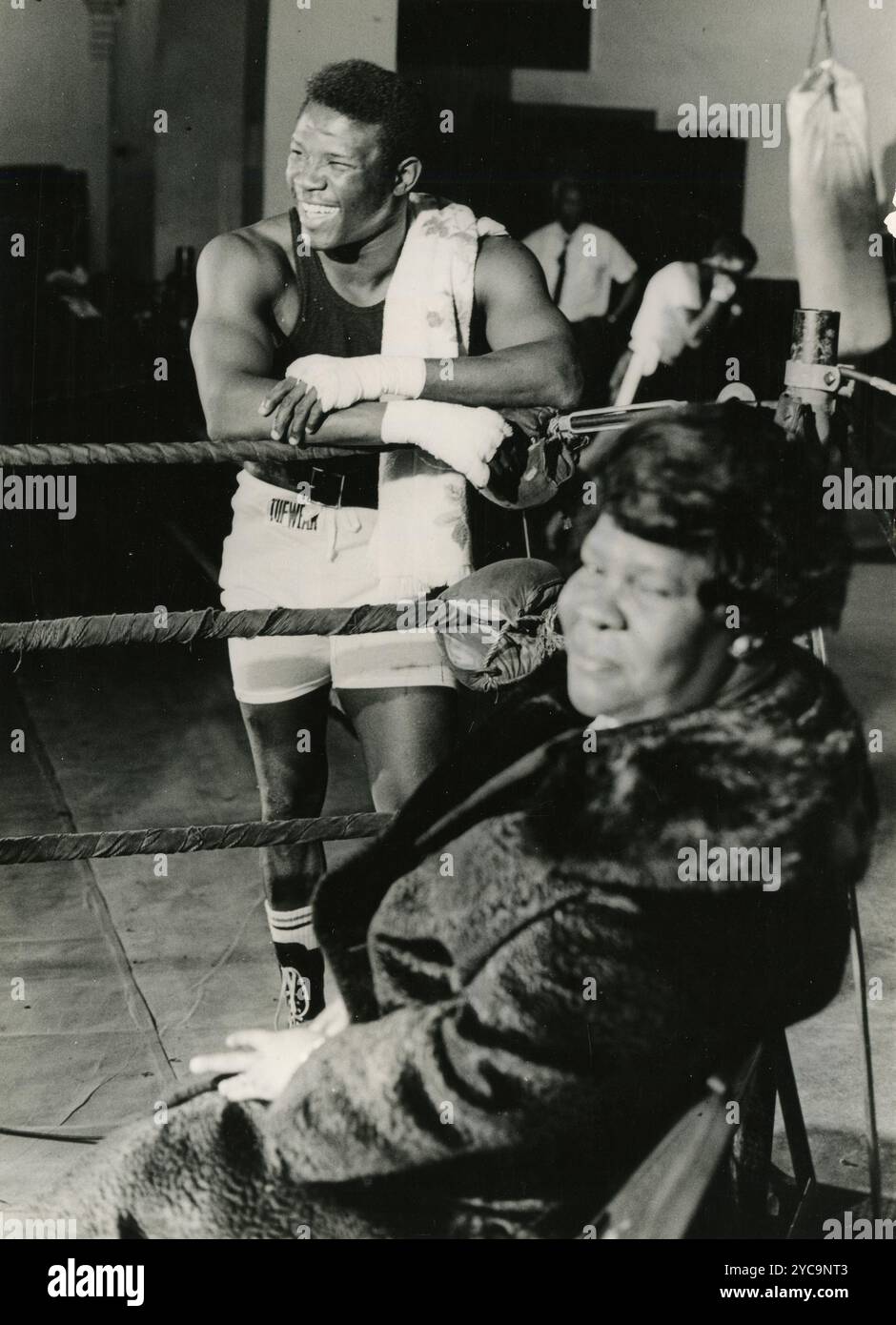 American professional boxer Emile Griffith and his mother, USA 1967 ...