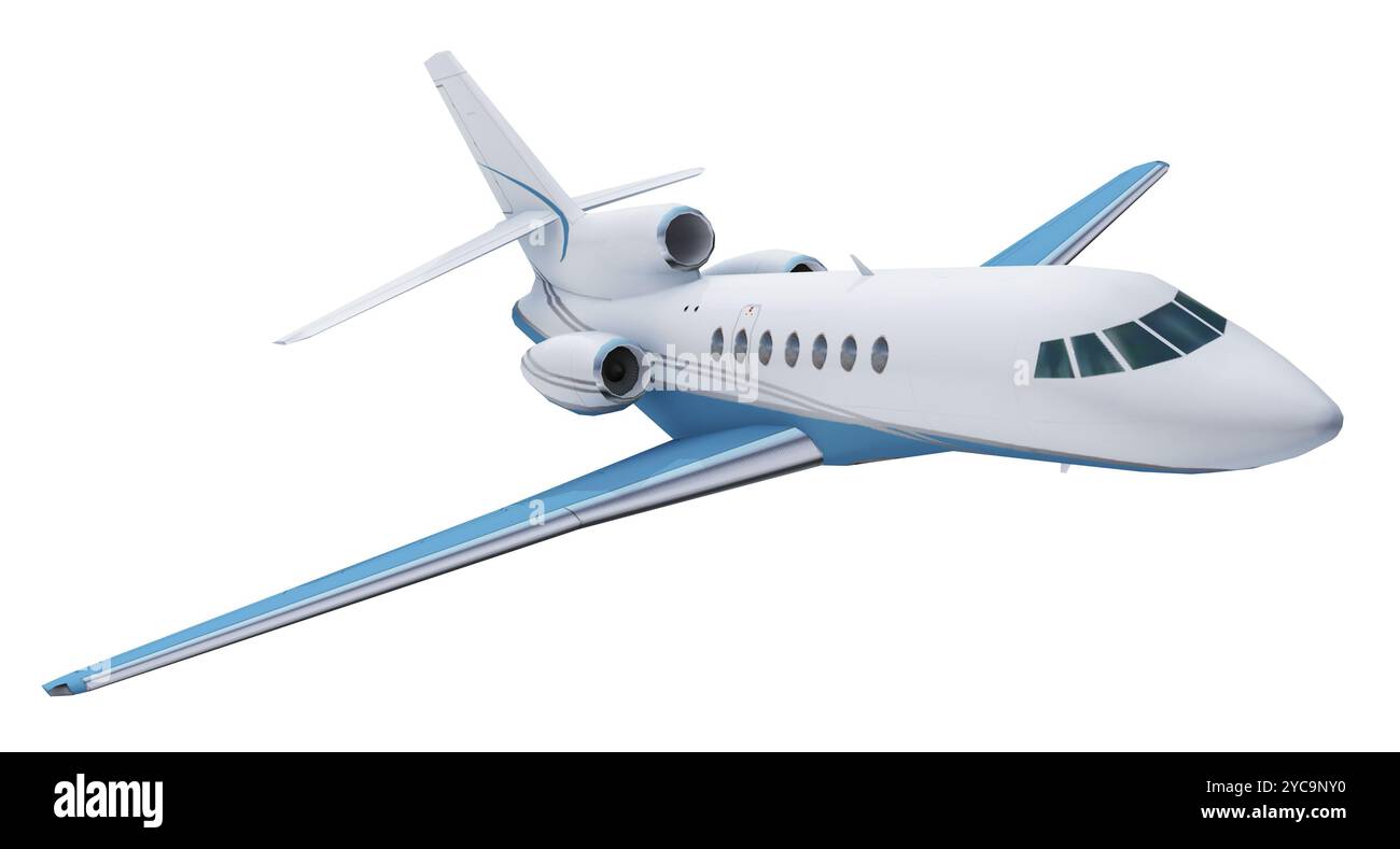 Business jet isolated on white background Stock Photo - Alamy
