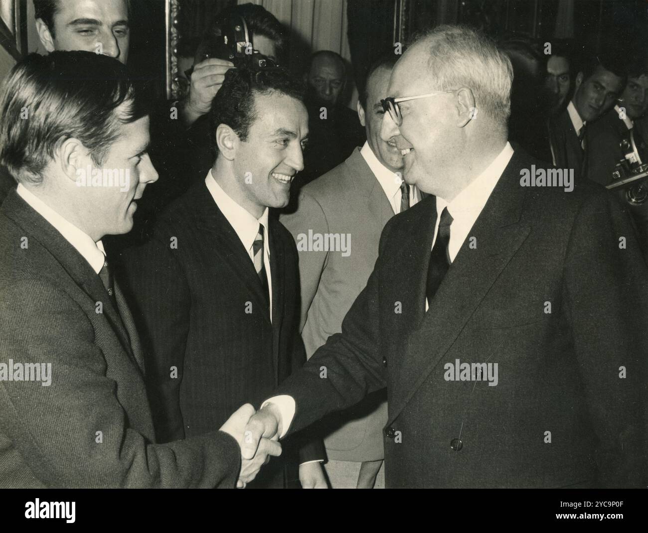 Italian alpine skier Carlo Senoner, boxer Sandro Lopopolo, and ...