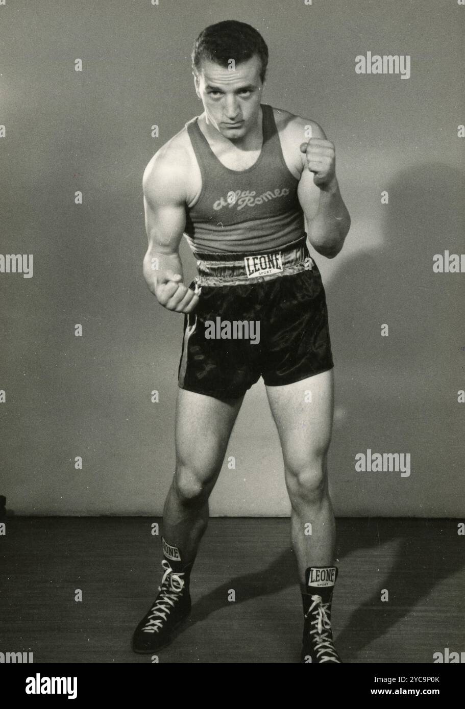 Italian professional boxer Sandro Lopopolo, 1960s Stock Photo - Alamy