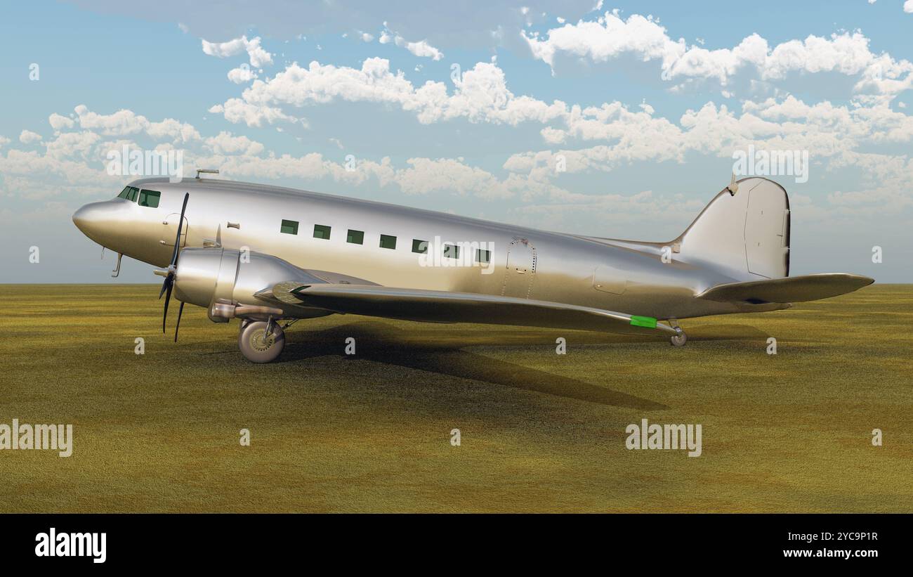 American passenger and transport aircraft from the 1930s Stock Photo ...