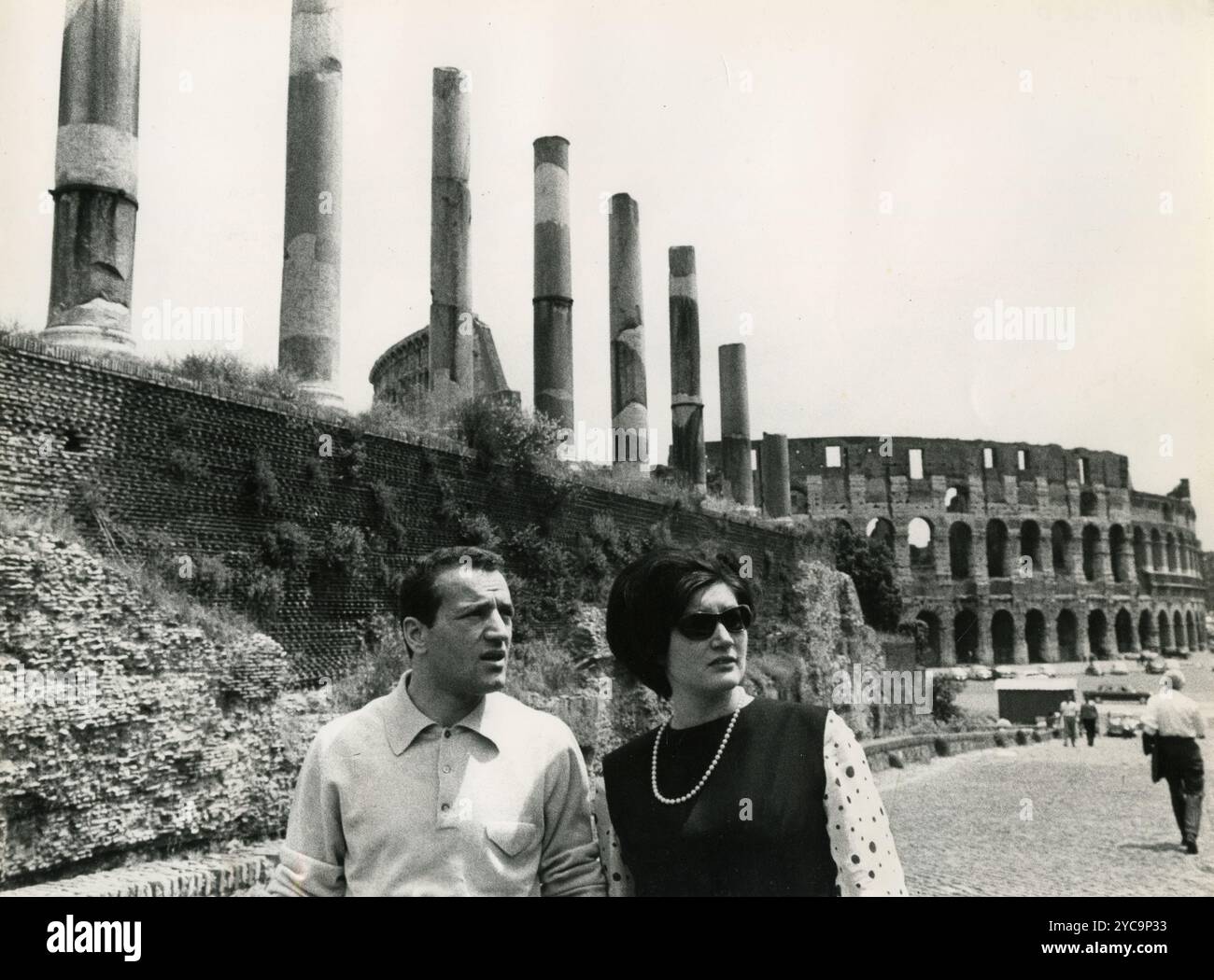 Italian professional boxer Sandro Lopopolo and his wife, 1960s Stock ...