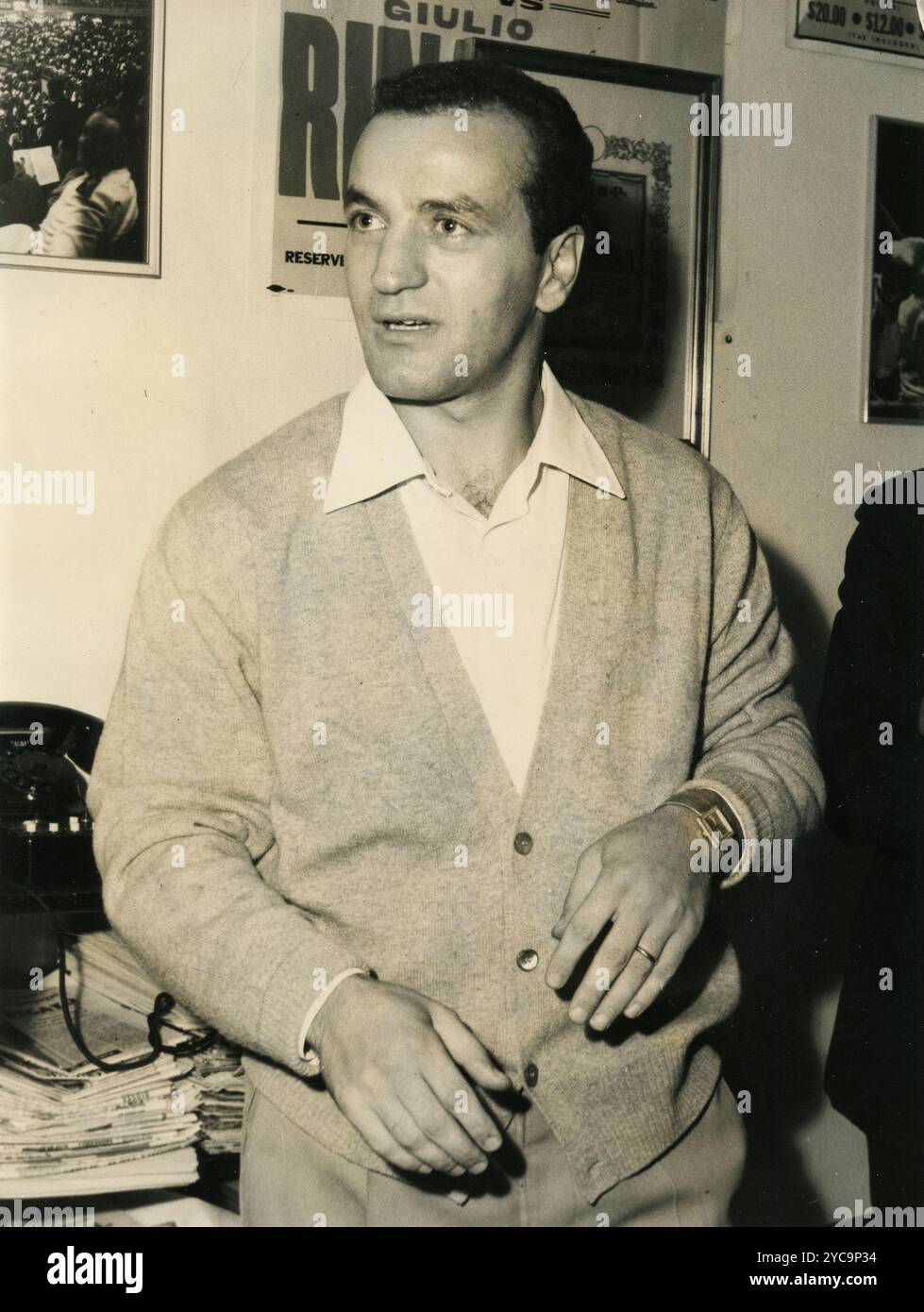 Italian professional boxer Sandro Lopopolo, 1966 Stock Photo - Alamy