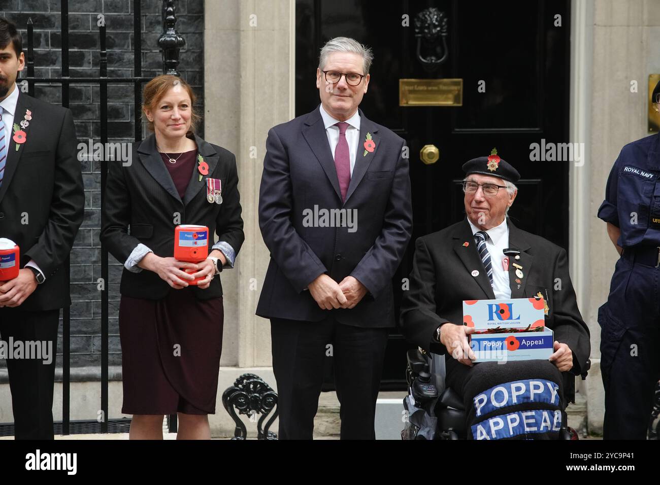 Prime Minister Sir Keir Starmer, with members of the armed forces and ...