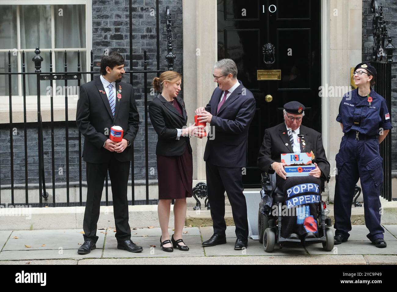 Prime Minister Sir Keir Starmer, with members of the armed forces and ...