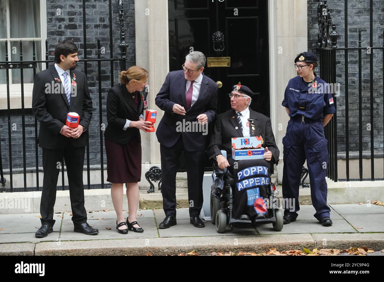 Prime Minister Sir Keir Starmer, with members of the armed forces and ...