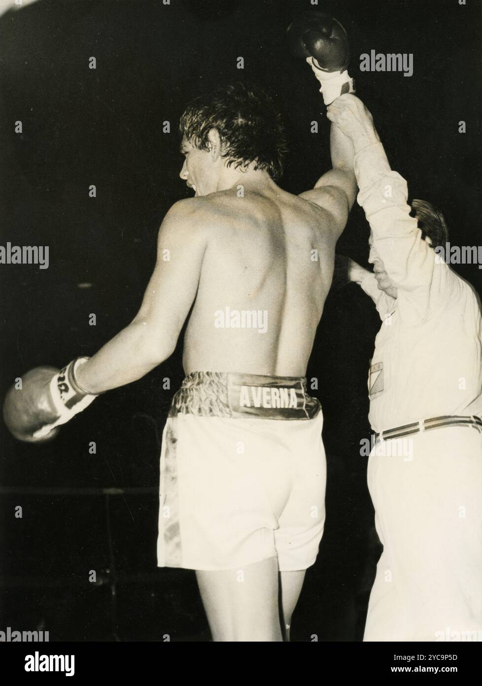 Argentinian professional boxer Carlos Monzon during a match, 1970s ...
