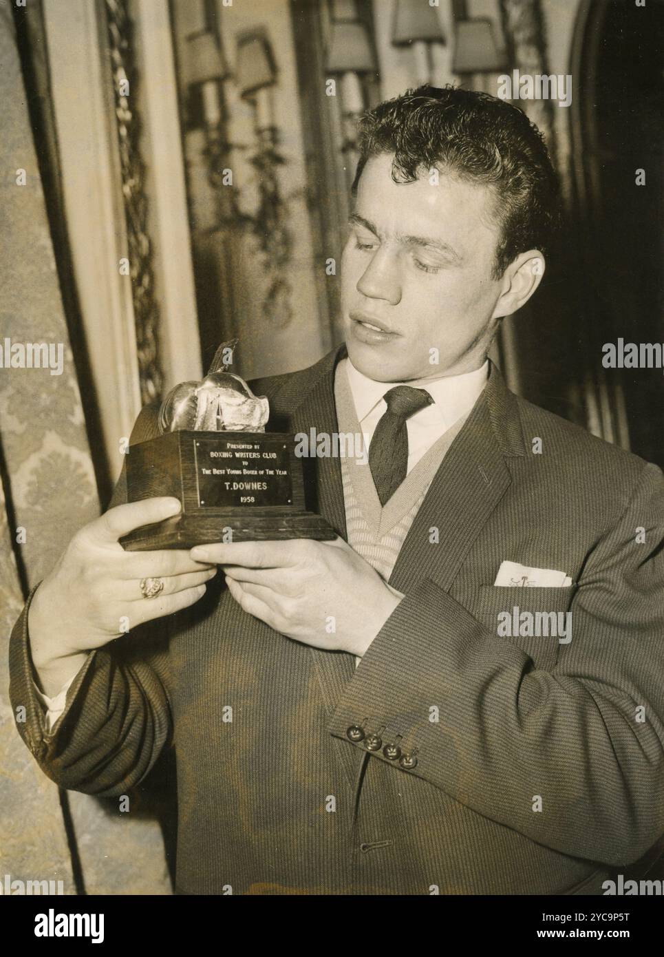 British professional boxer Terry Downes boxer of the year, London 1959 ...