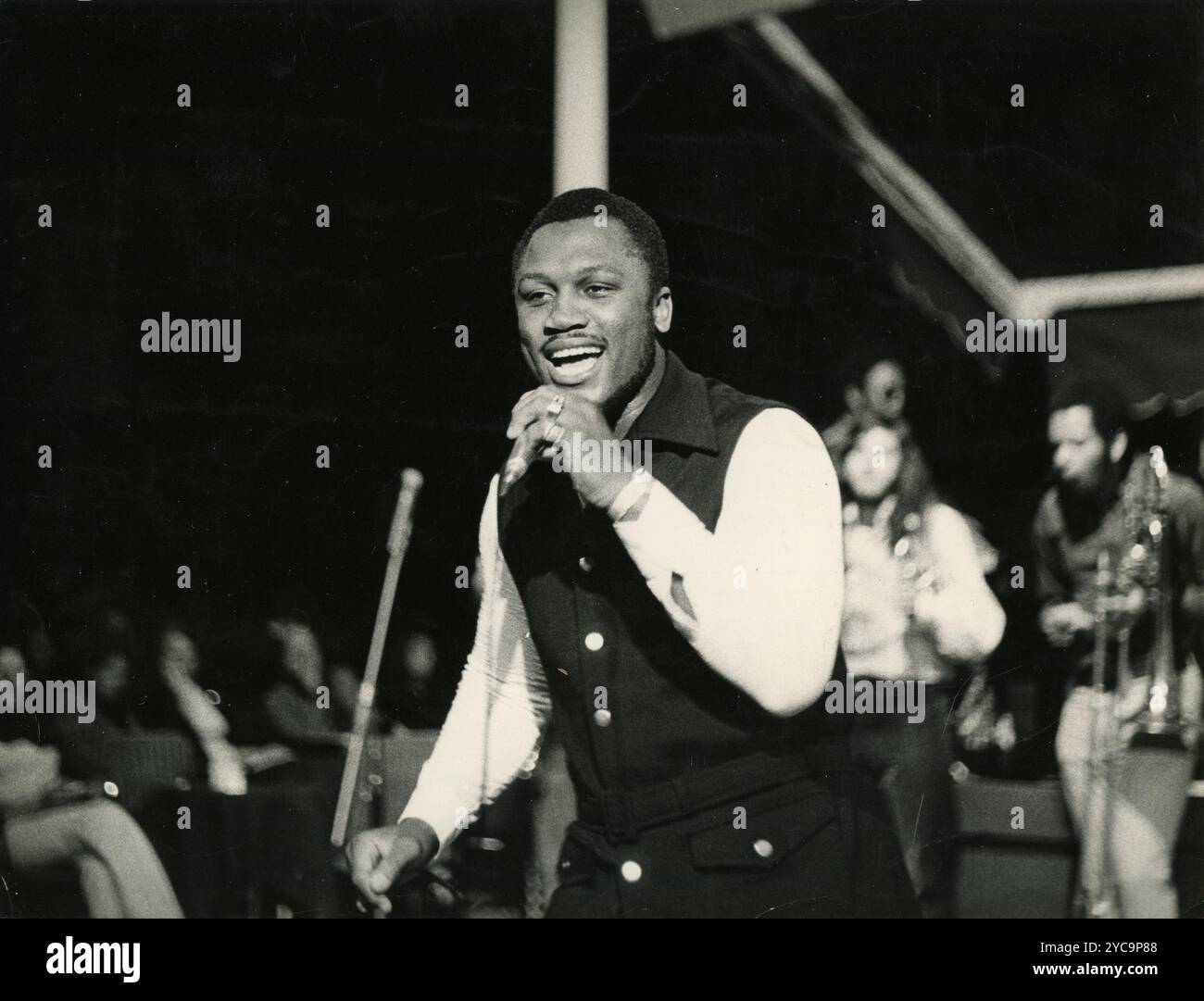 American professional boxer Joe Frazier singing, Italy 1971 Stock Photo ...