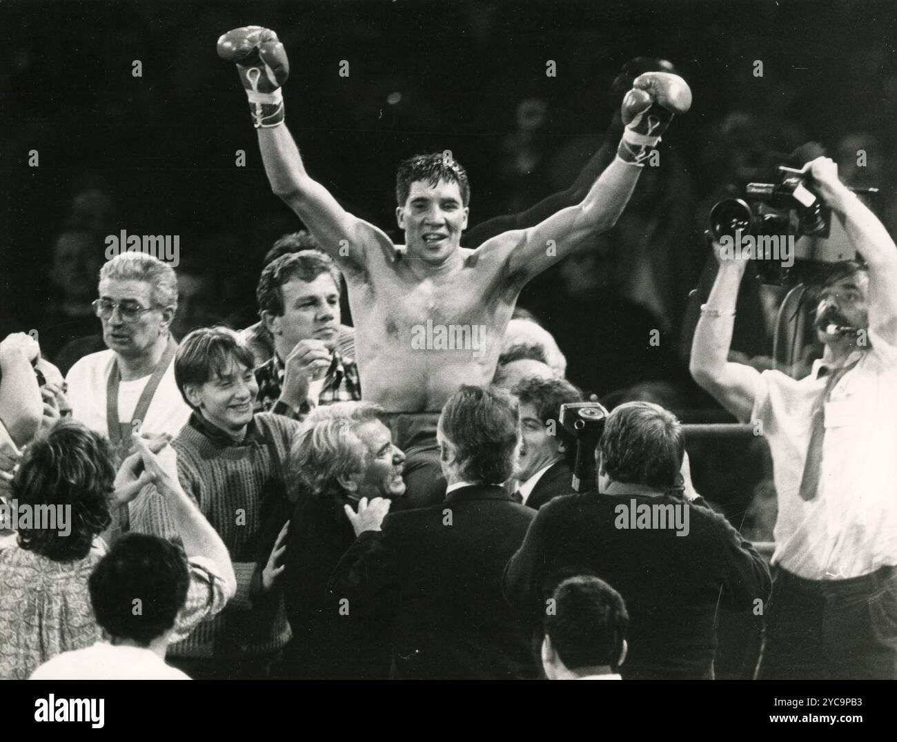 Italian professional boxer Gianfranco Rosi, Italy 1988 Stock Photo - Alamy