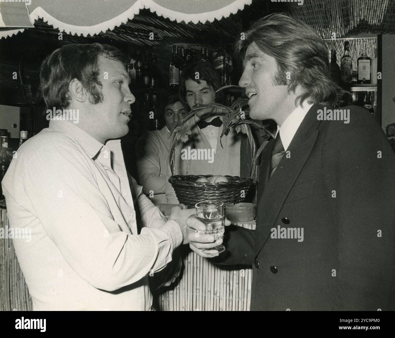 Italian professional boxers Carmelo Bossi and Nino Benvenuti, 1970s ...