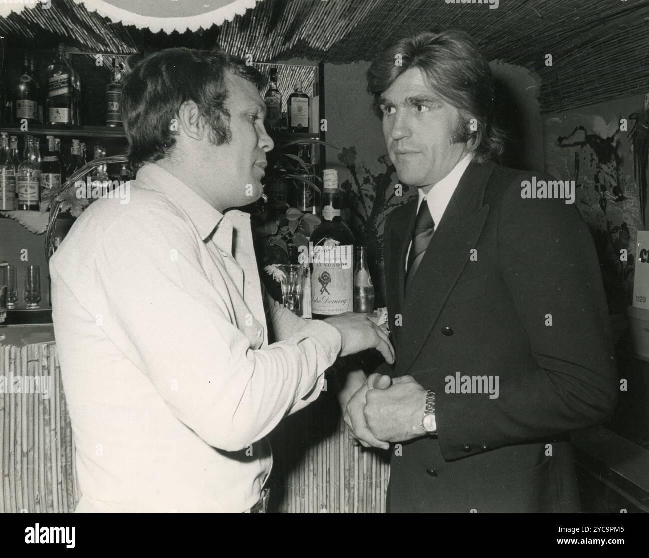 Italian professional boxers Carmelo Bossi and Nino Benvenuti, 1970s ...