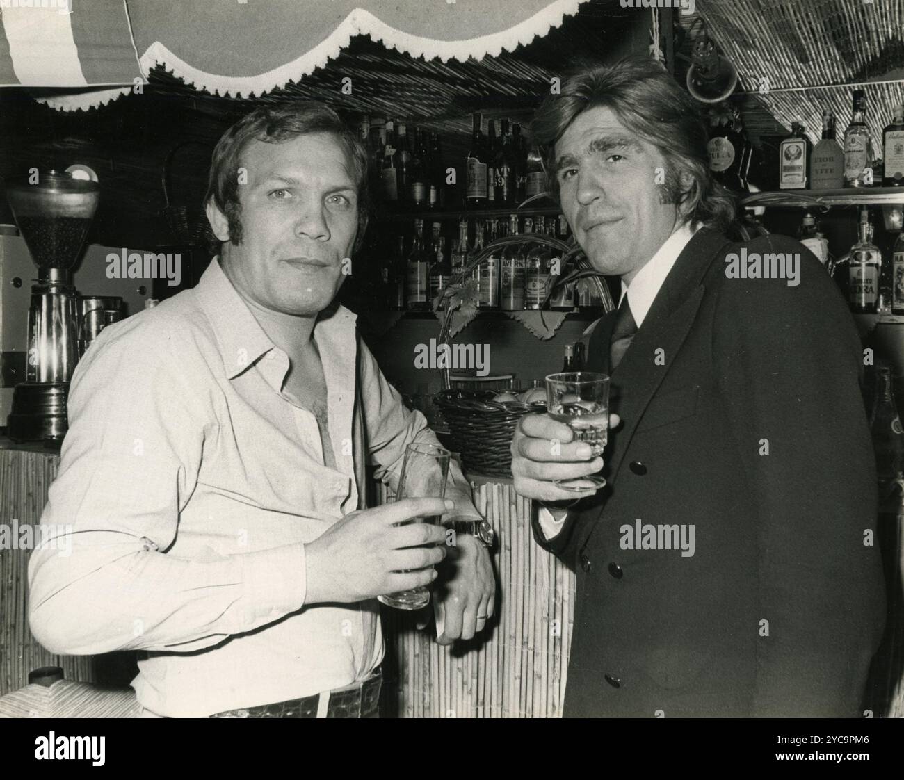 Italian professional boxers Carmelo Bossi and Nino Benvenuti, 1970s ...
