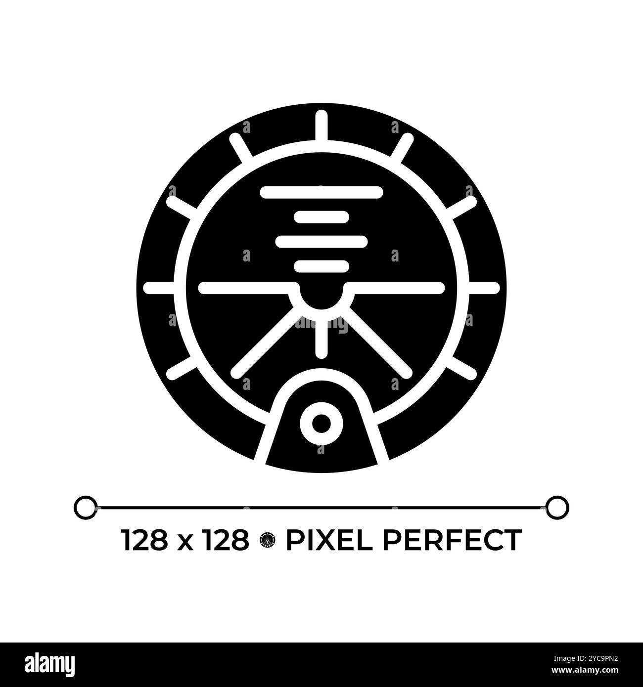 Attitude indicator black glyph icon Stock Vector Image & Art - Alamy