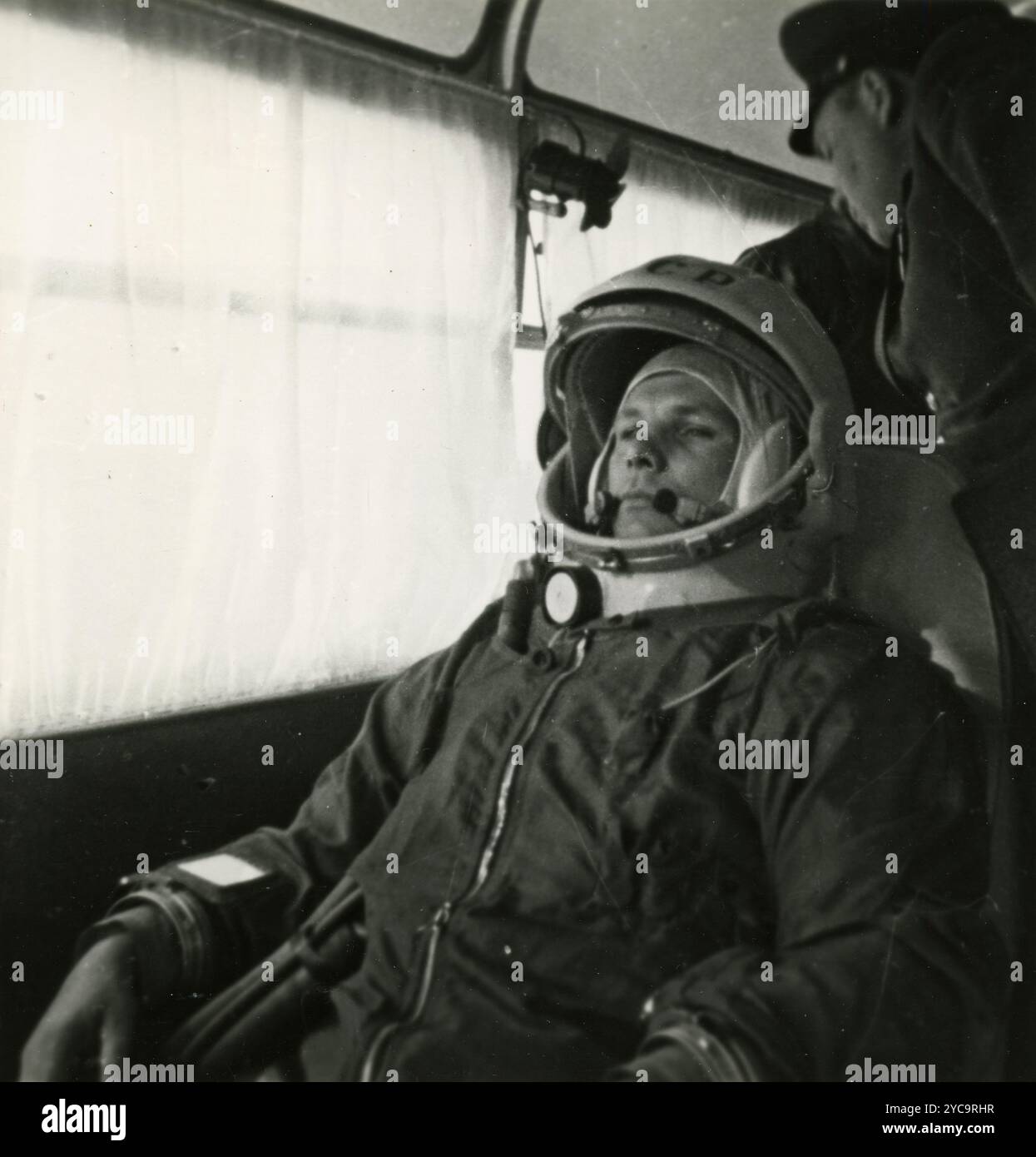 Russian cosmonaut Jurij Gagarin going to the Baikonur Cosmodrome ...