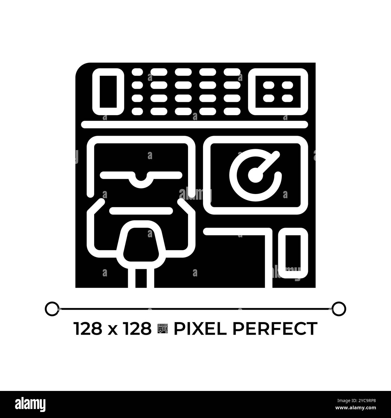 Aircraft cockpit black glyph icons set Stock Vector Image & Art - Alamy